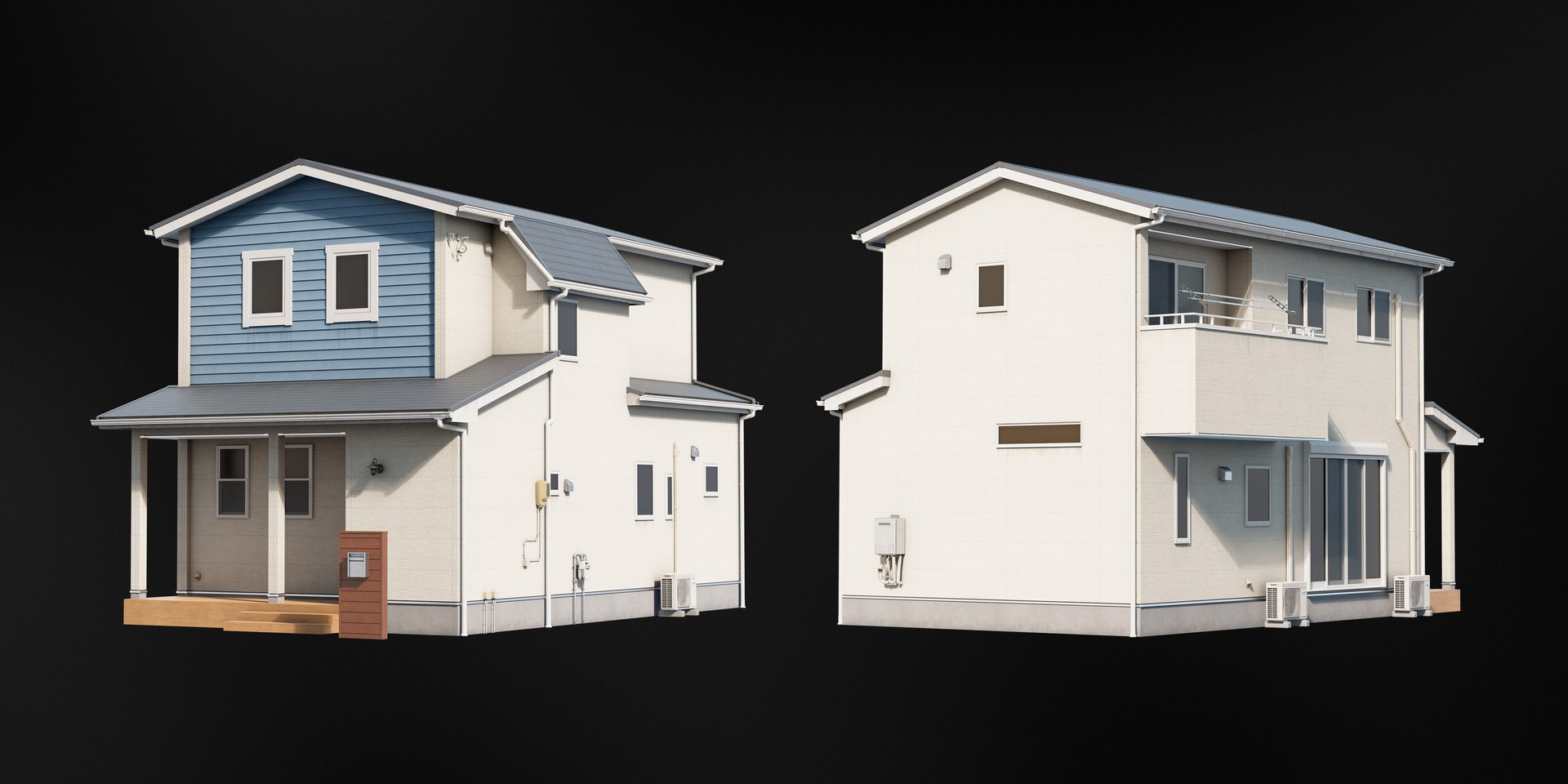 Japanese Modern House - TYO-FS04 3D Model - TurboSquid 2221187