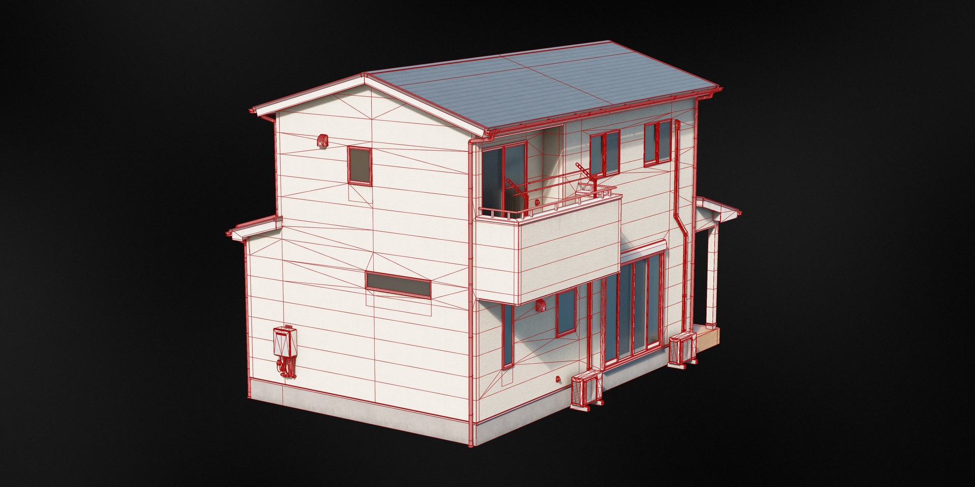 Japanese Modern House - TYO-FS04 3D Model - TurboSquid 2221187