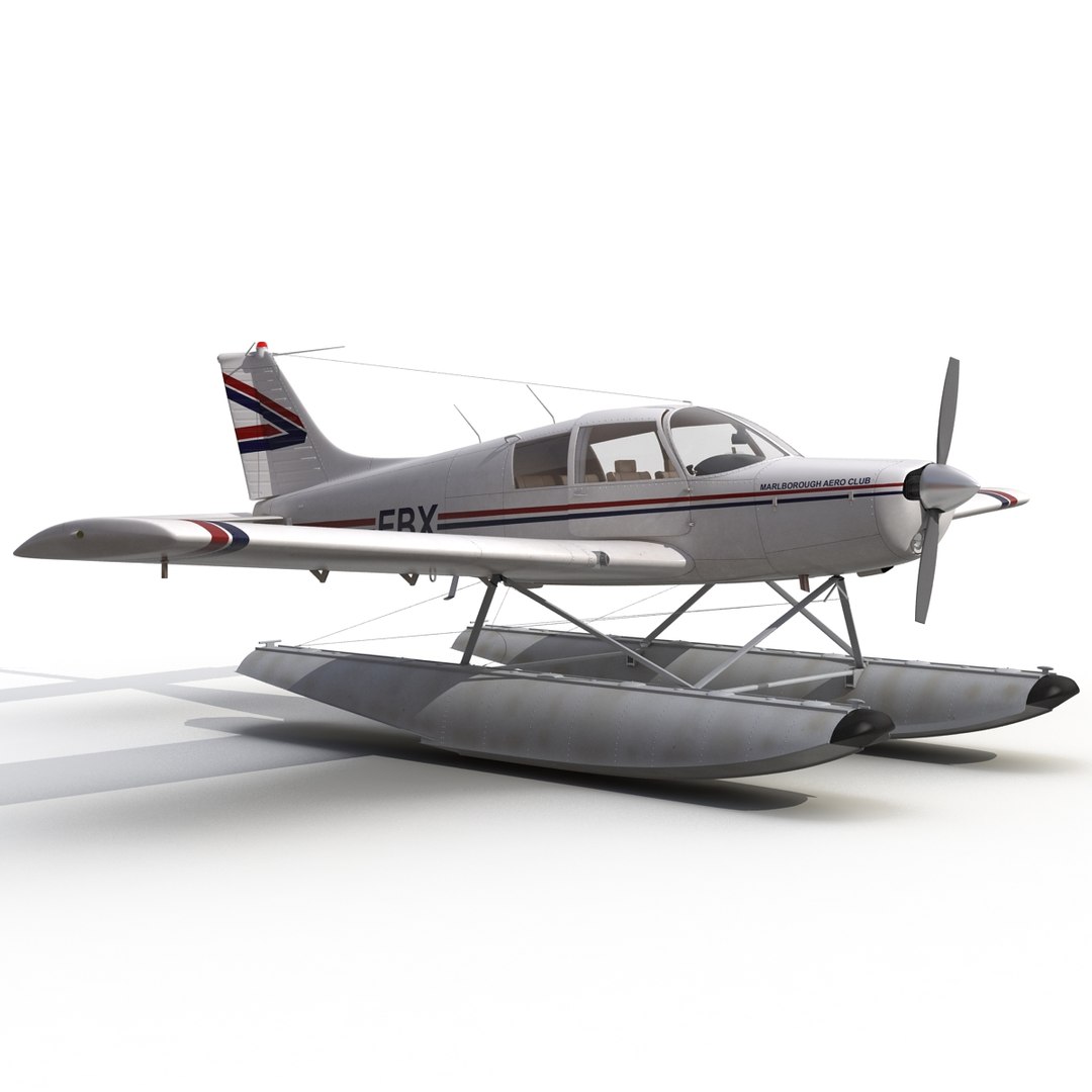 light aircraft piper pa 3d model