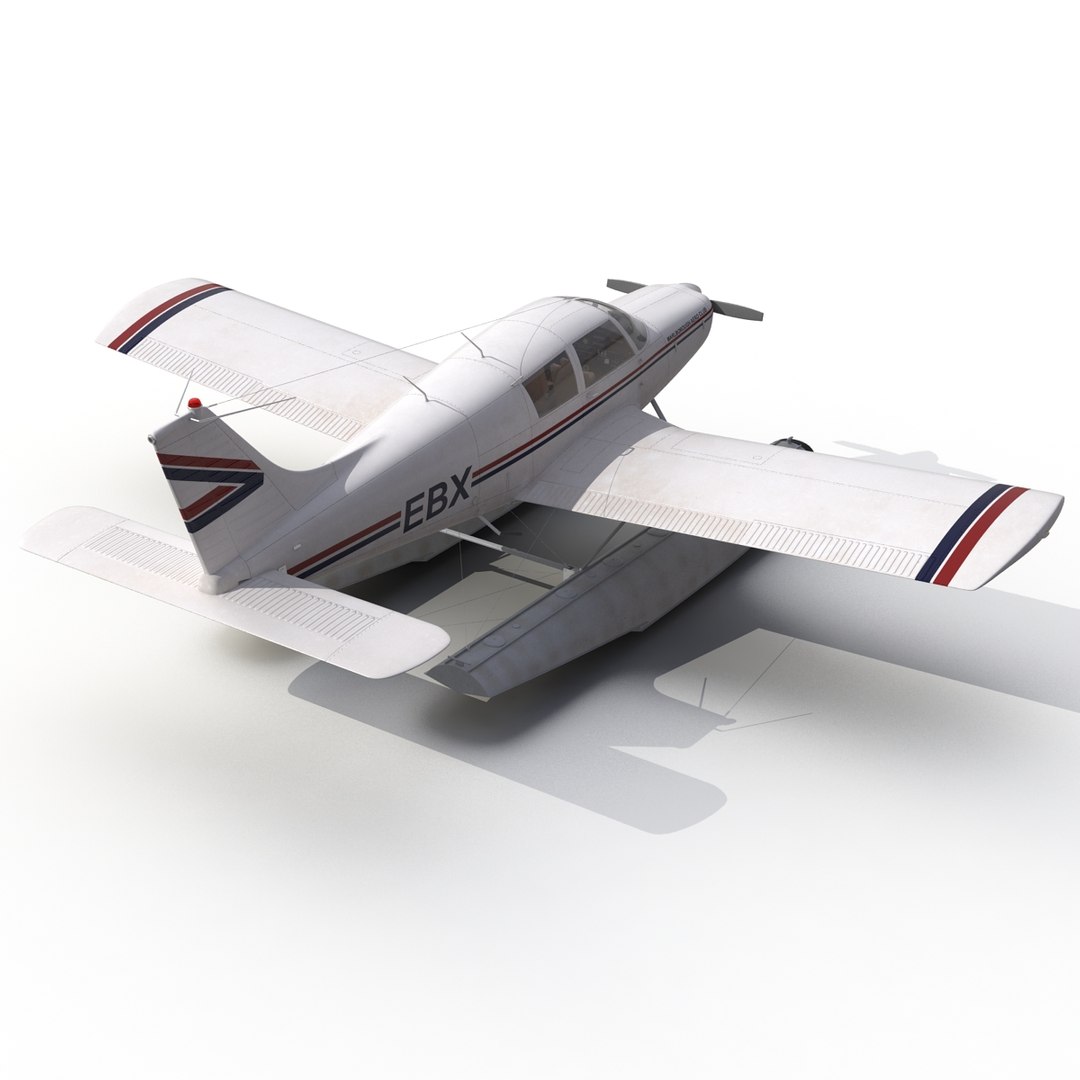 light aircraft piper pa 3d model