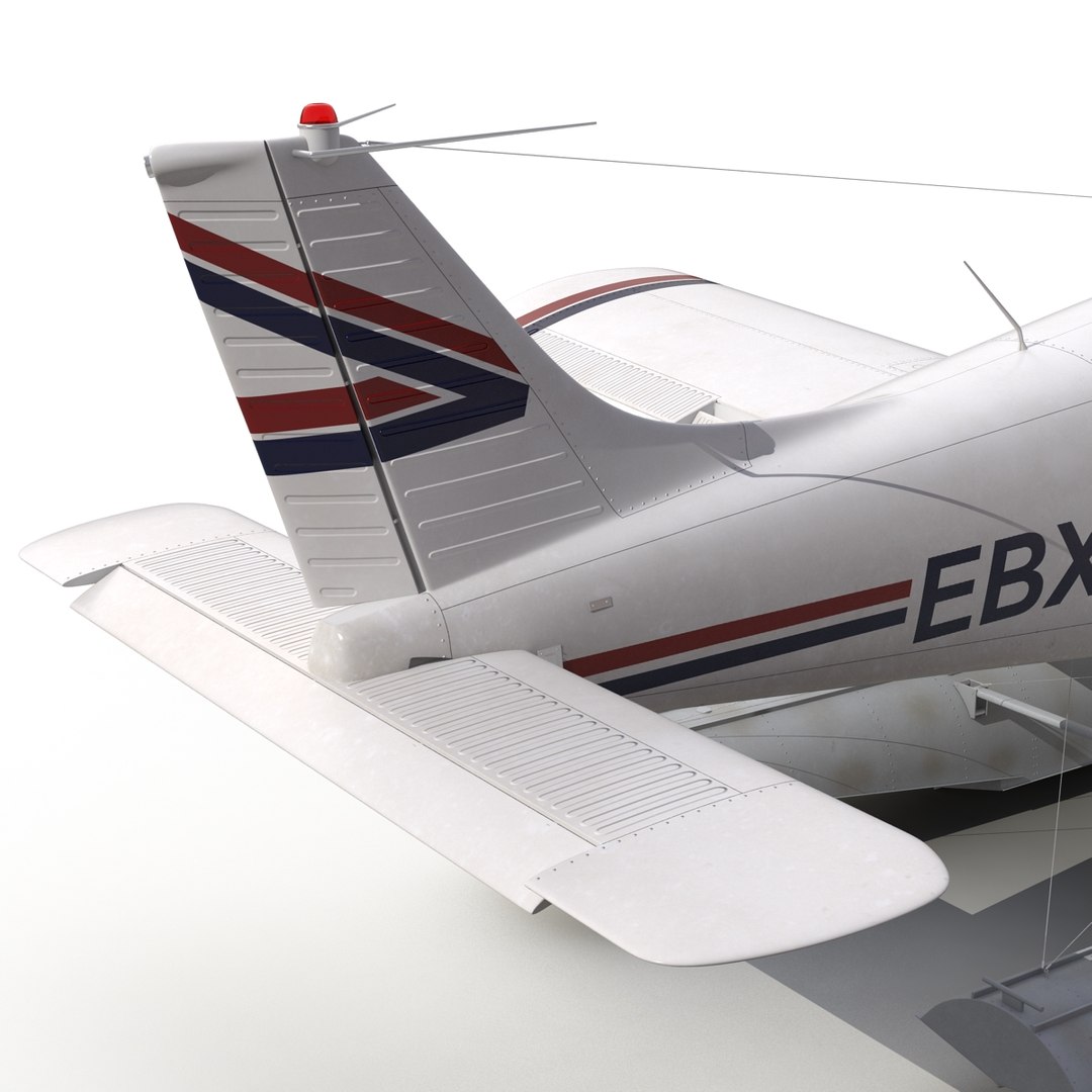 light aircraft piper pa 3d model
