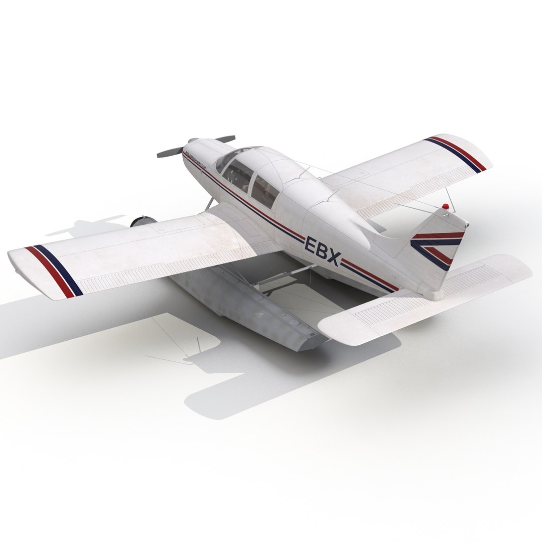 light aircraft piper pa 3d model
