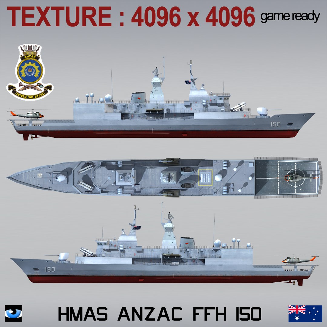 Anzac Class Frigate Hmas 3ds