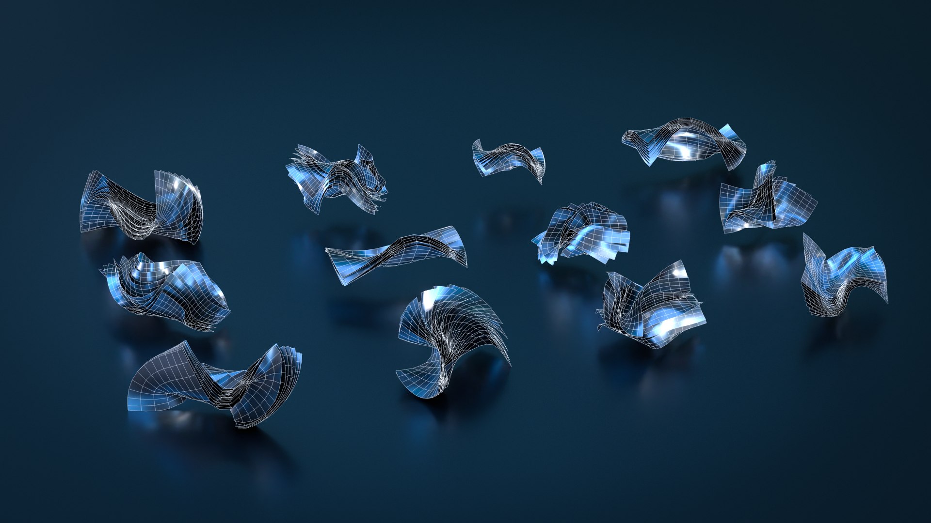 12 Modern Abstract Wavy Design Shapes Collection 3D Model - TurboSquid ...