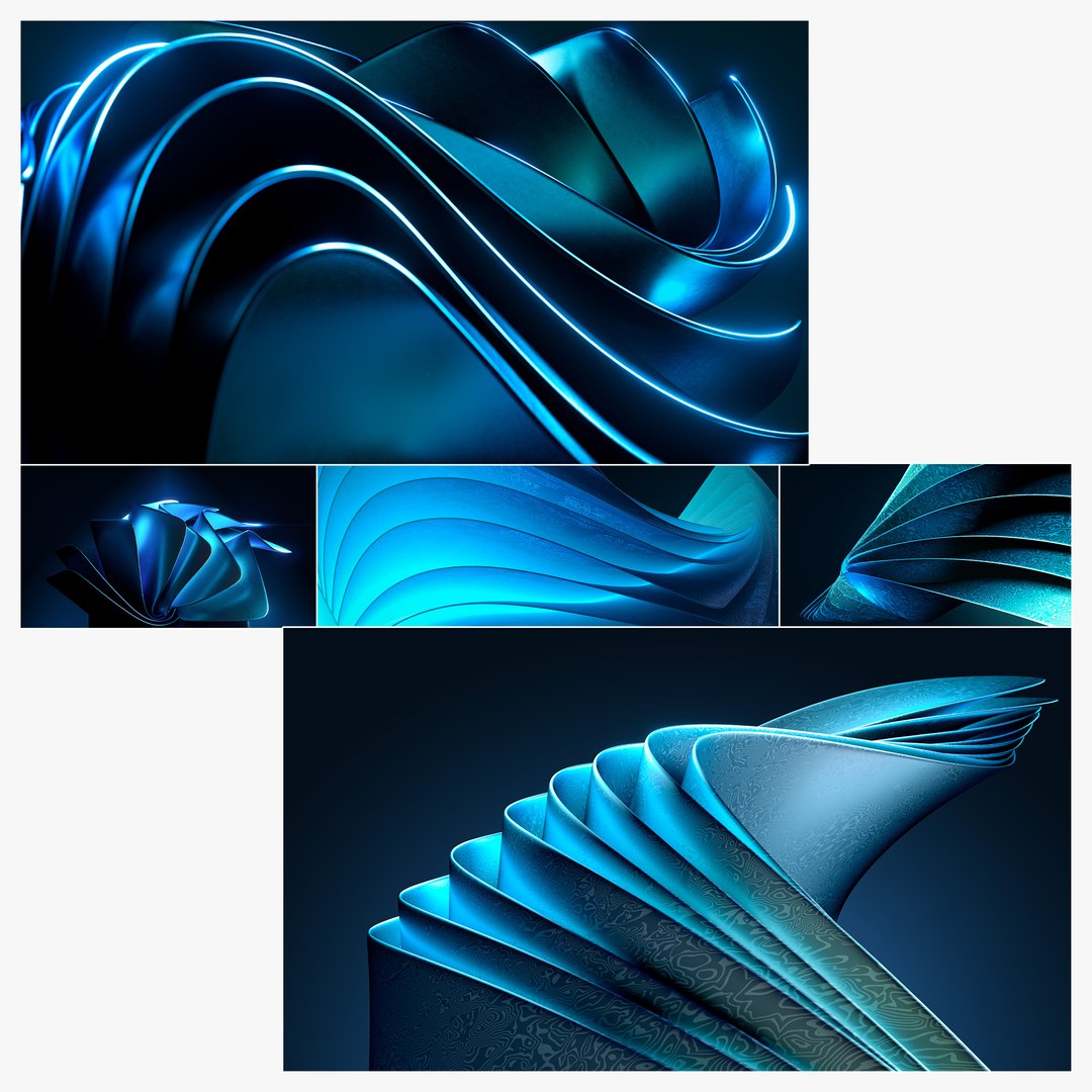 12 Modern Abstract Wavy Design Shapes Collection 3D Model - TurboSquid ...