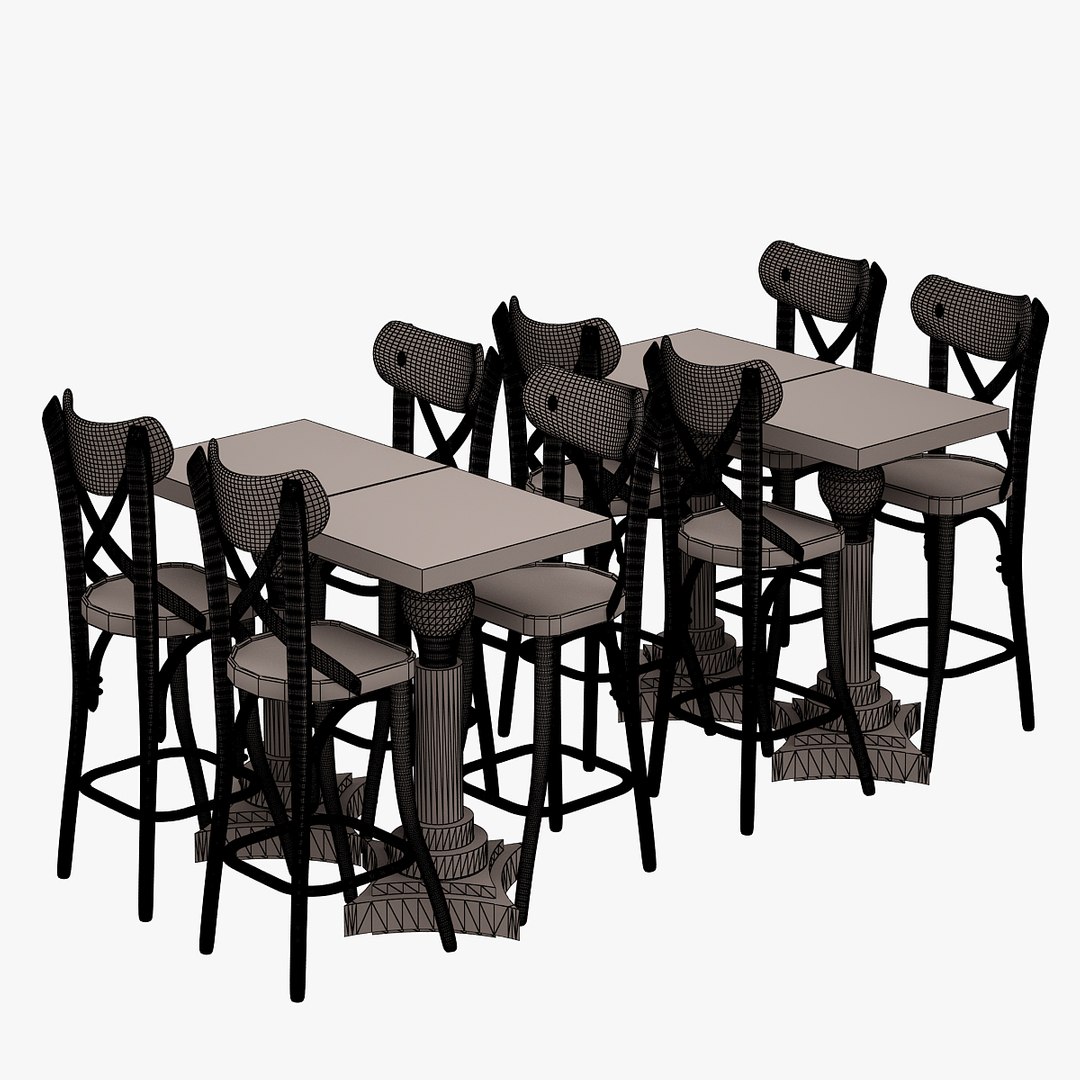 3d Model Cafe Dinner Set