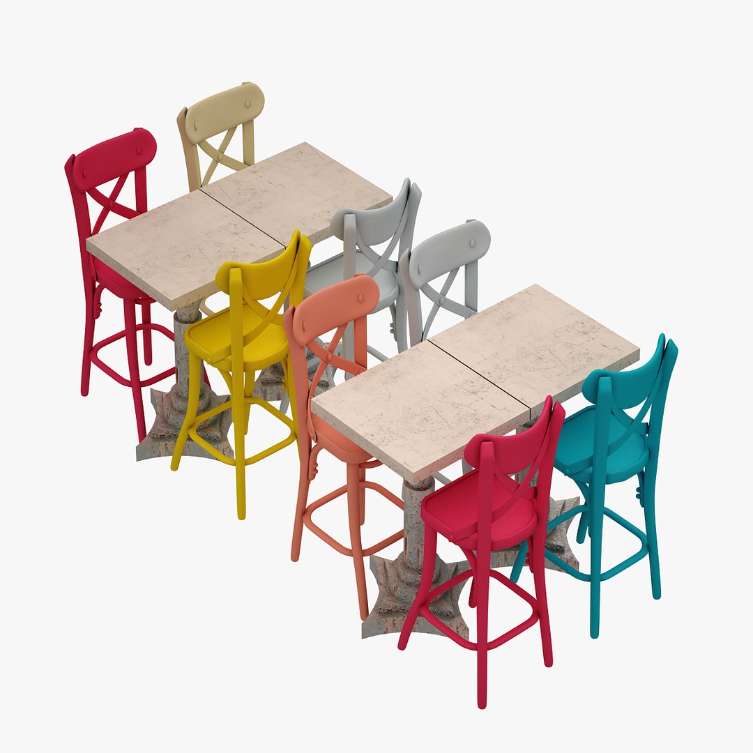 3d Model Cafe Dinner Set