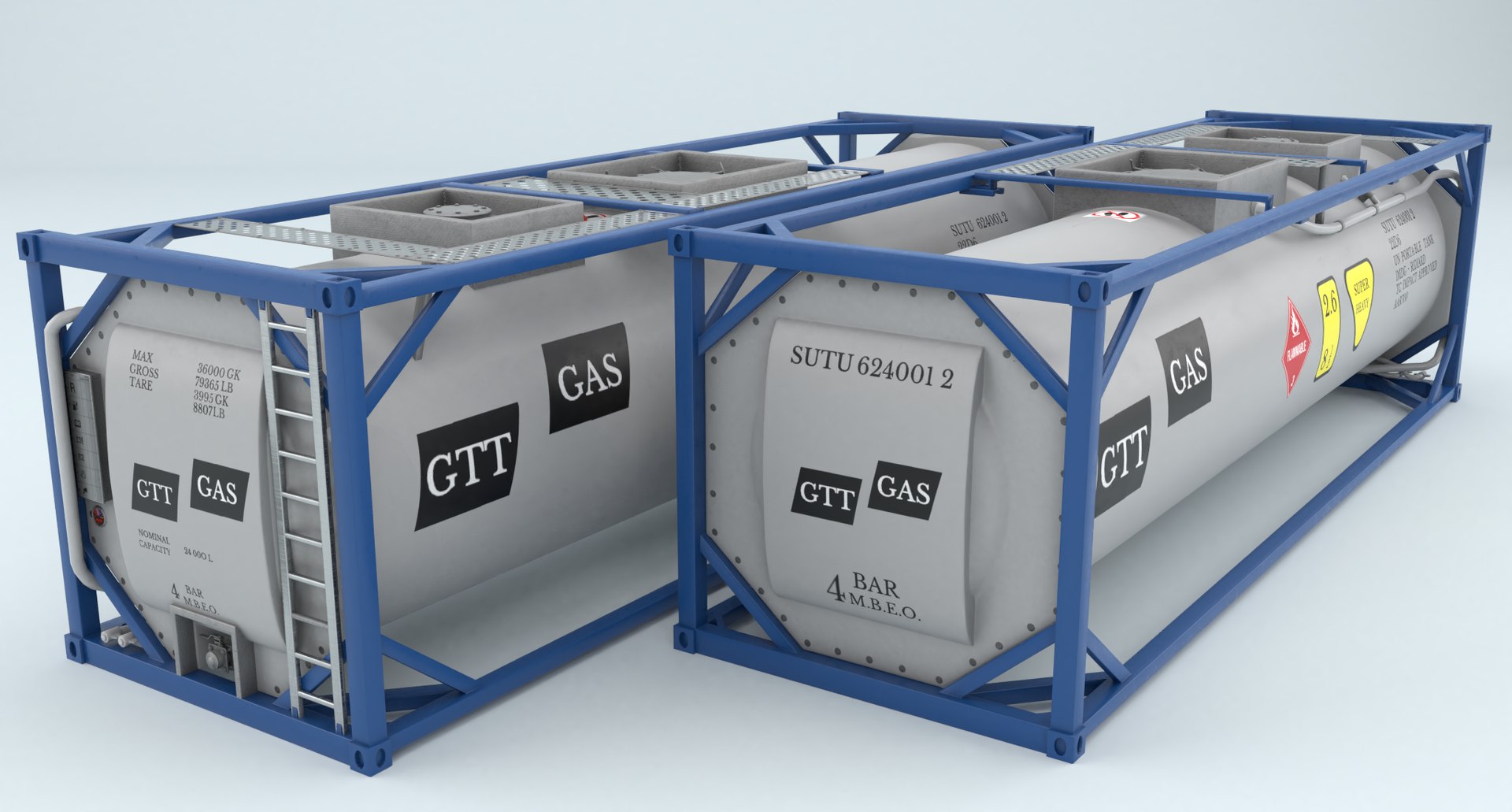 Iso Tank Container 3D Model - TurboSquid 1617000