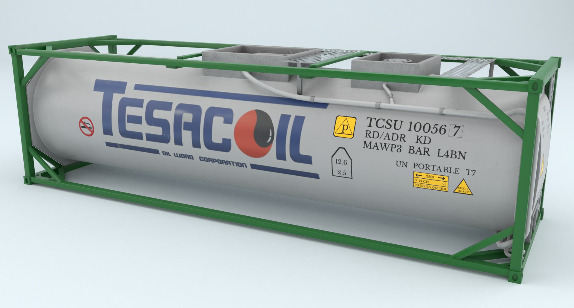 Iso Tank Container 3D Model - TurboSquid 1617000