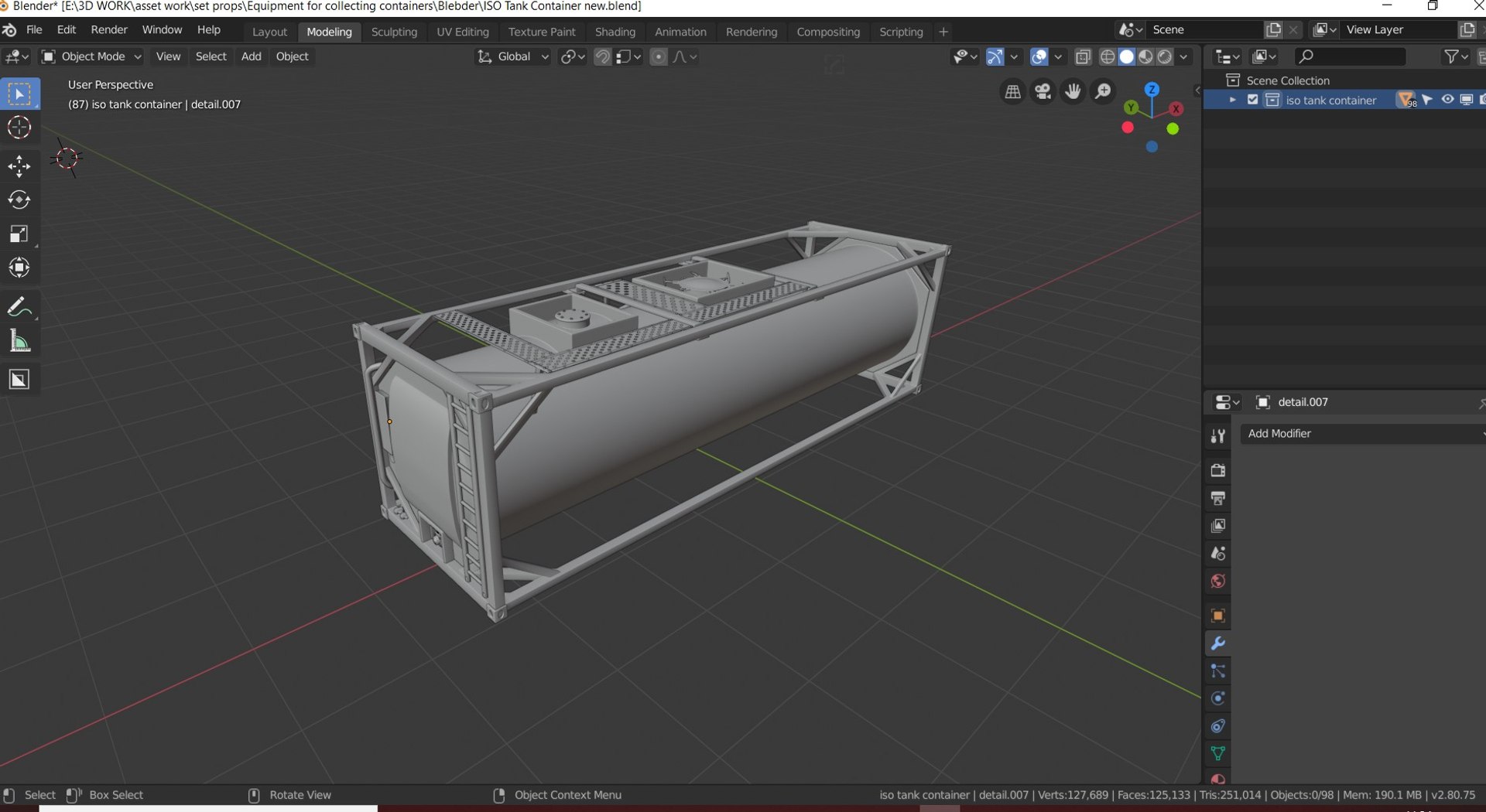 Iso Tank Container 3D Model - TurboSquid 1617000
