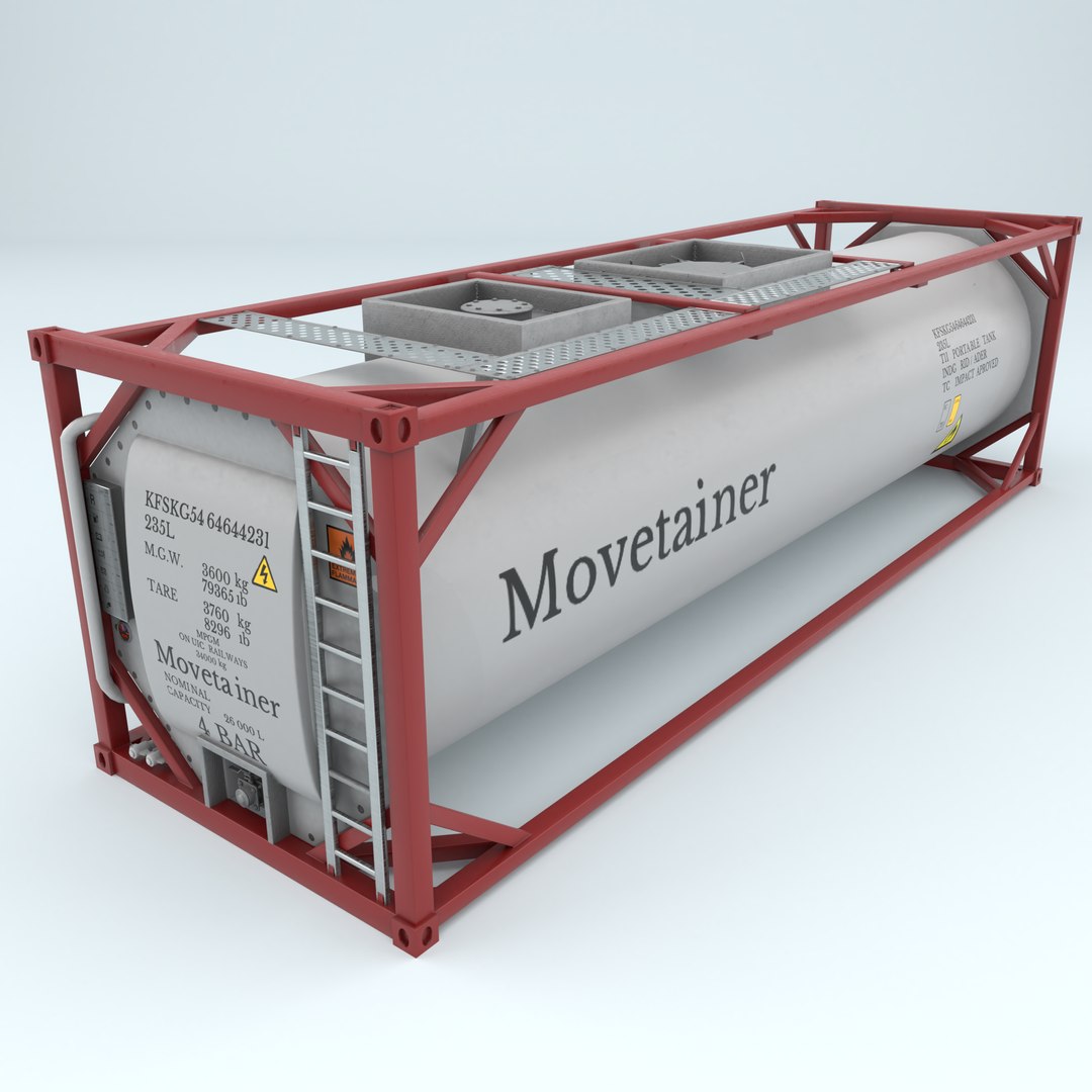 Iso Tank Container 3D Model - TurboSquid 1617000