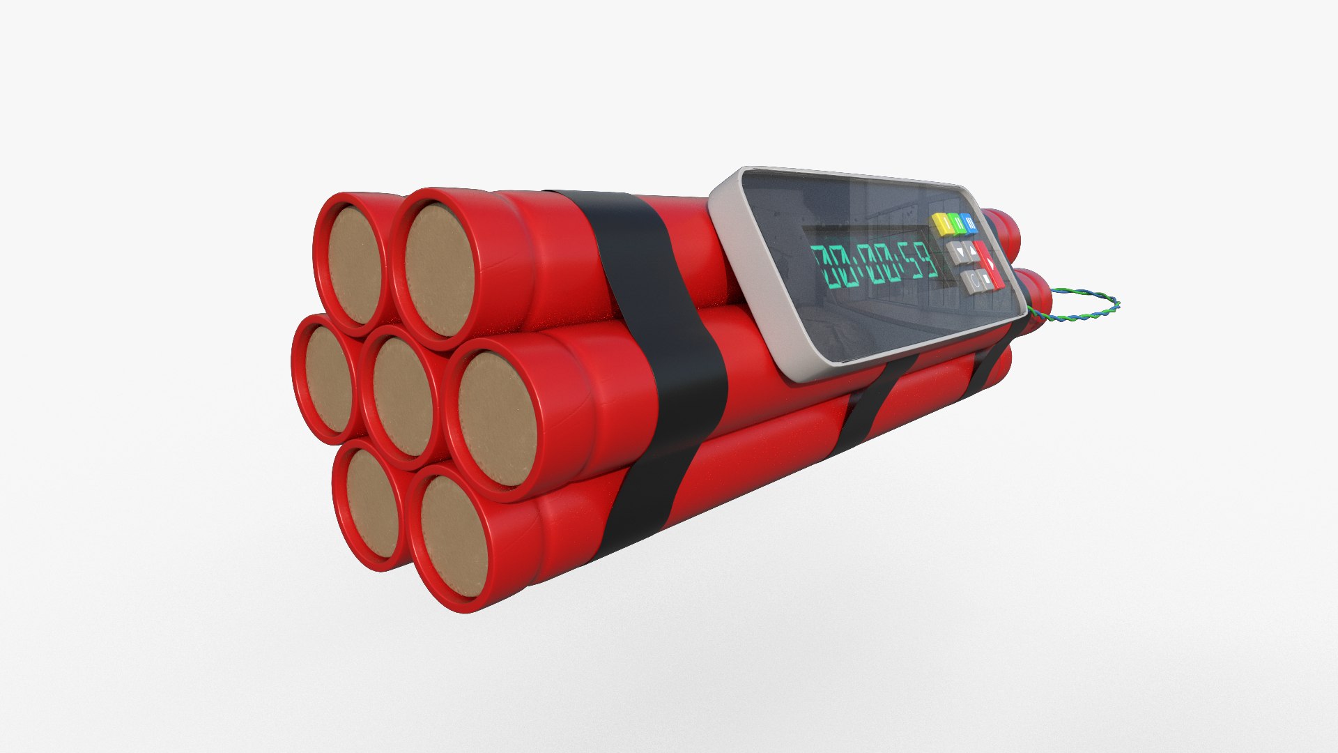 3D Time Bomb - TurboSquid 2085096