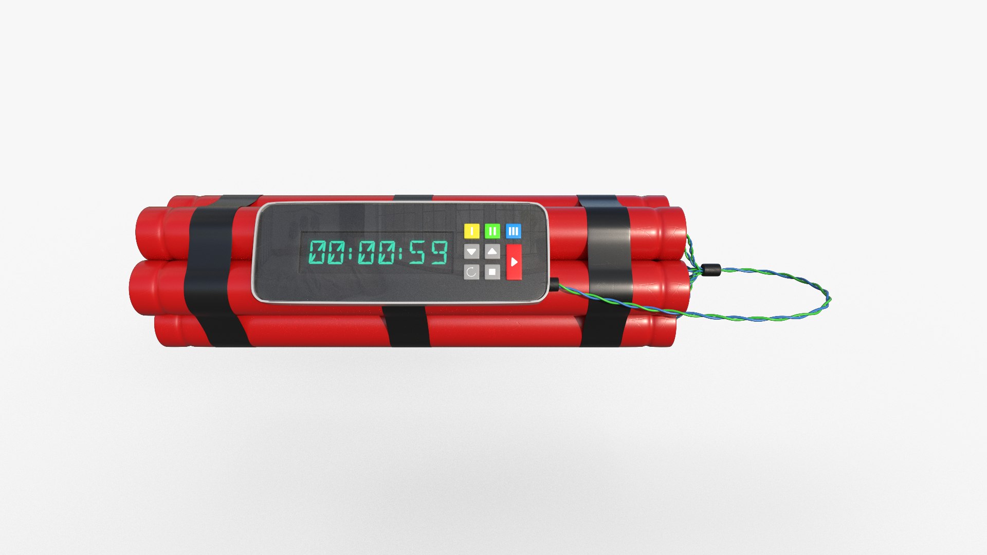 3D Time Bomb - TurboSquid 2085096