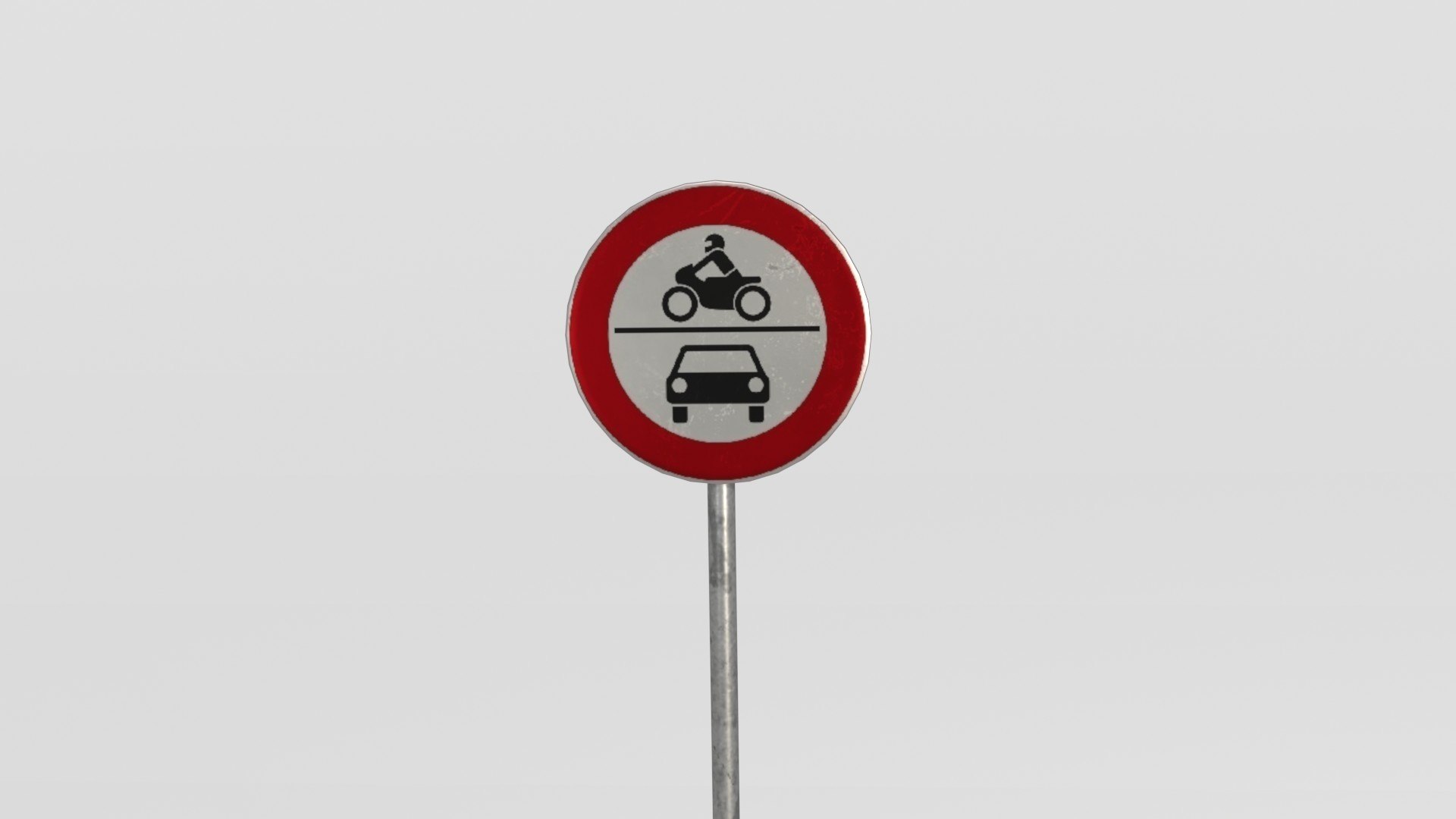 Traffic Sign No Entry All Motor Vehicles 3D - TurboSquid 2144674