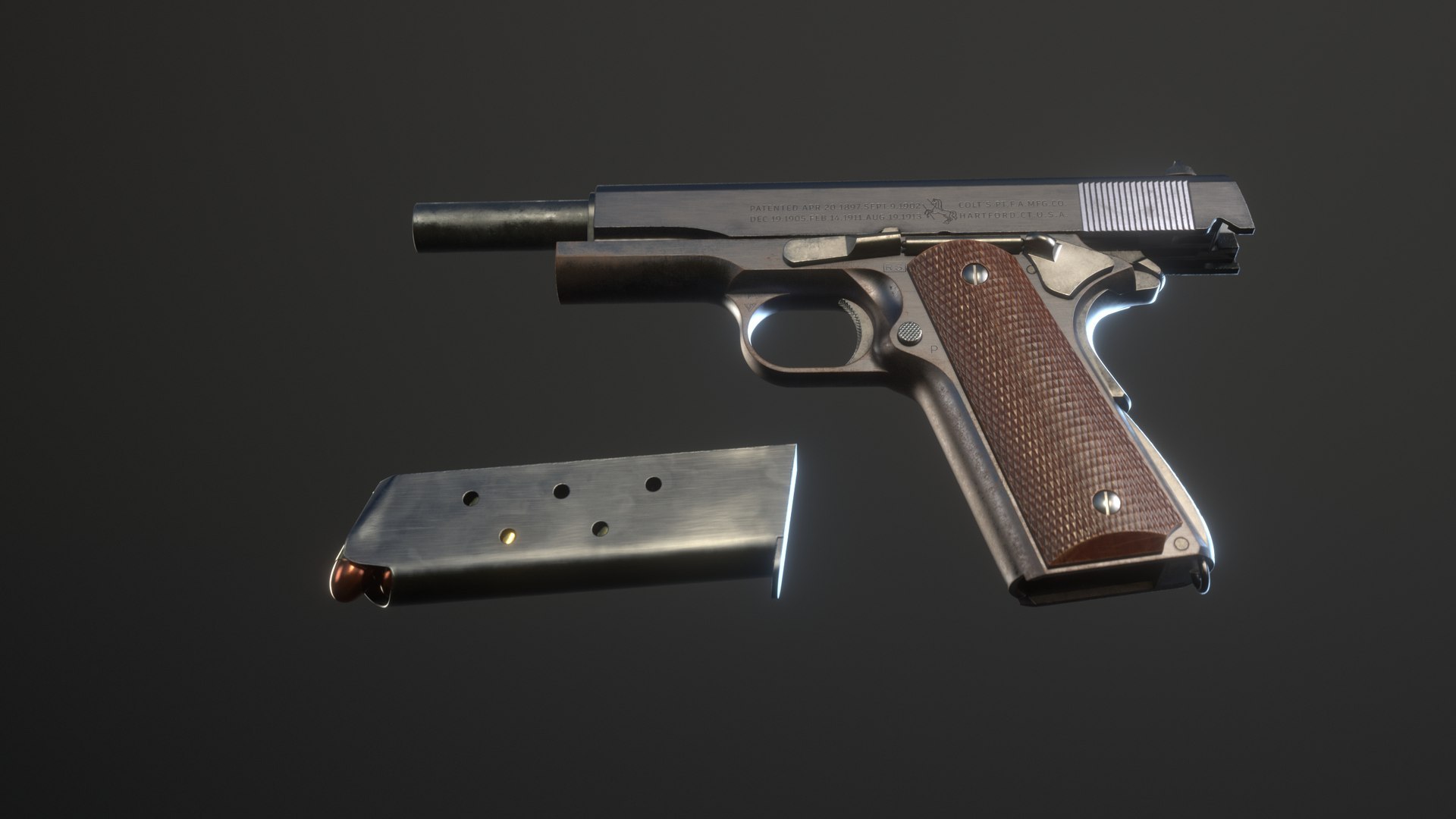 Colt 1911A1 Light 3D Model - TurboSquid 2212106