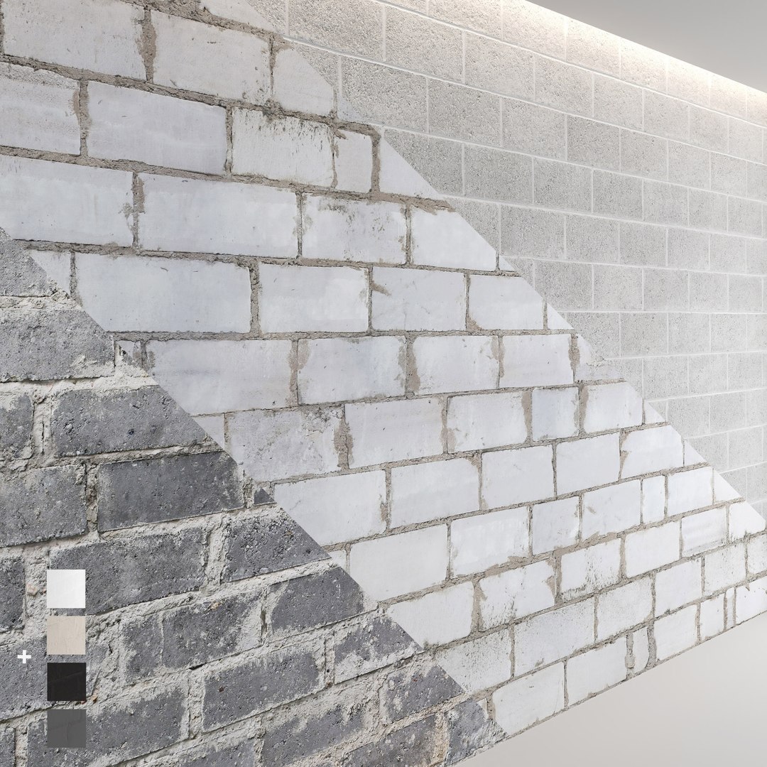 Block Wall Set 01 3D Model - TurboSquid 1724683