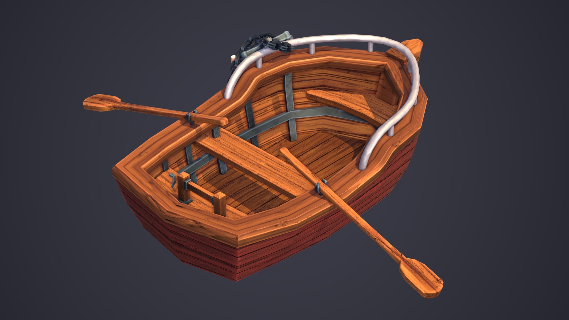 Stylized Boat - Game Ready Lowpoly Model 3D Model - TurboSquid 2178581