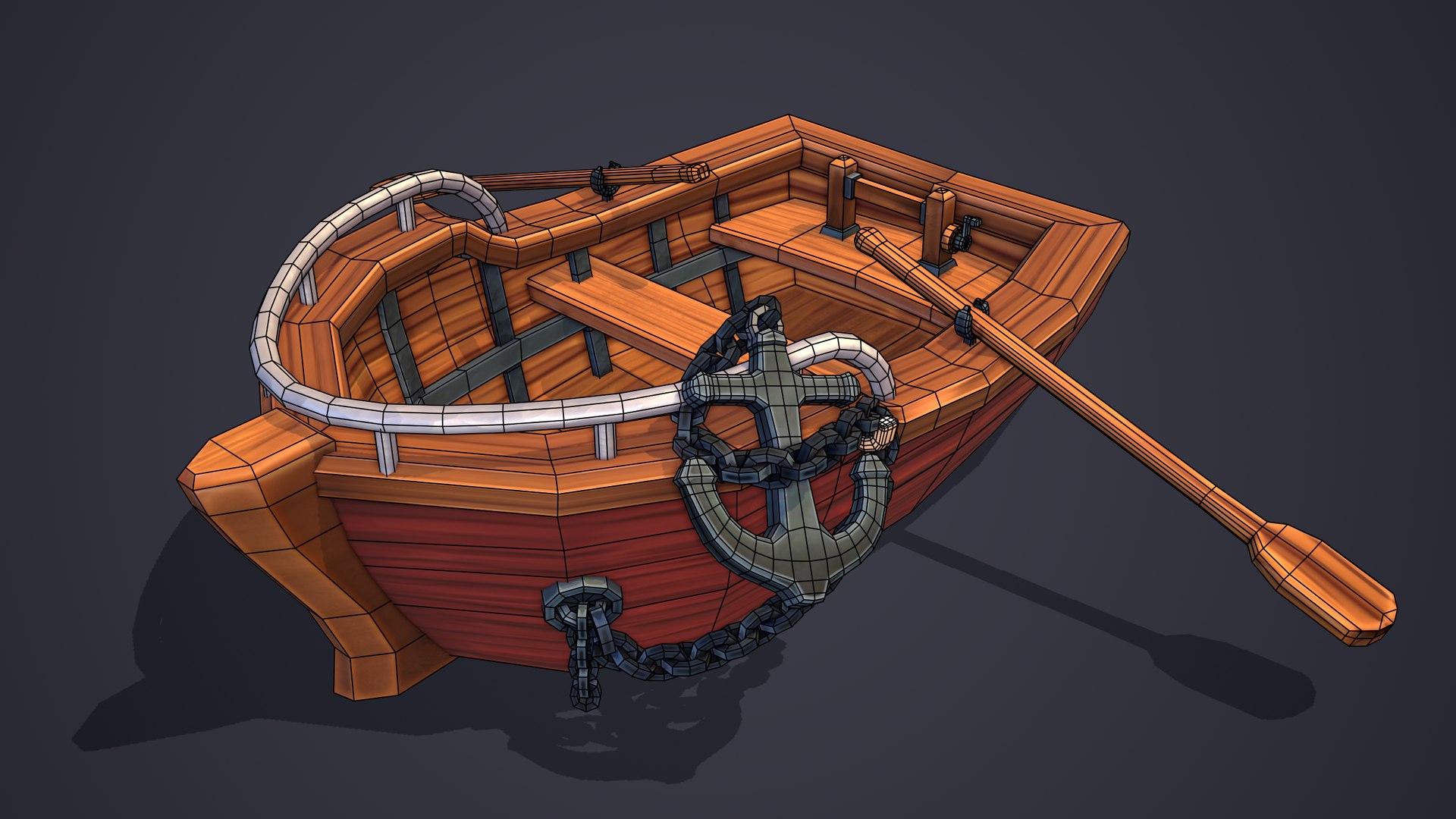 Stylized Boat - Game Ready Lowpoly Model 3D Model - TurboSquid 2178581