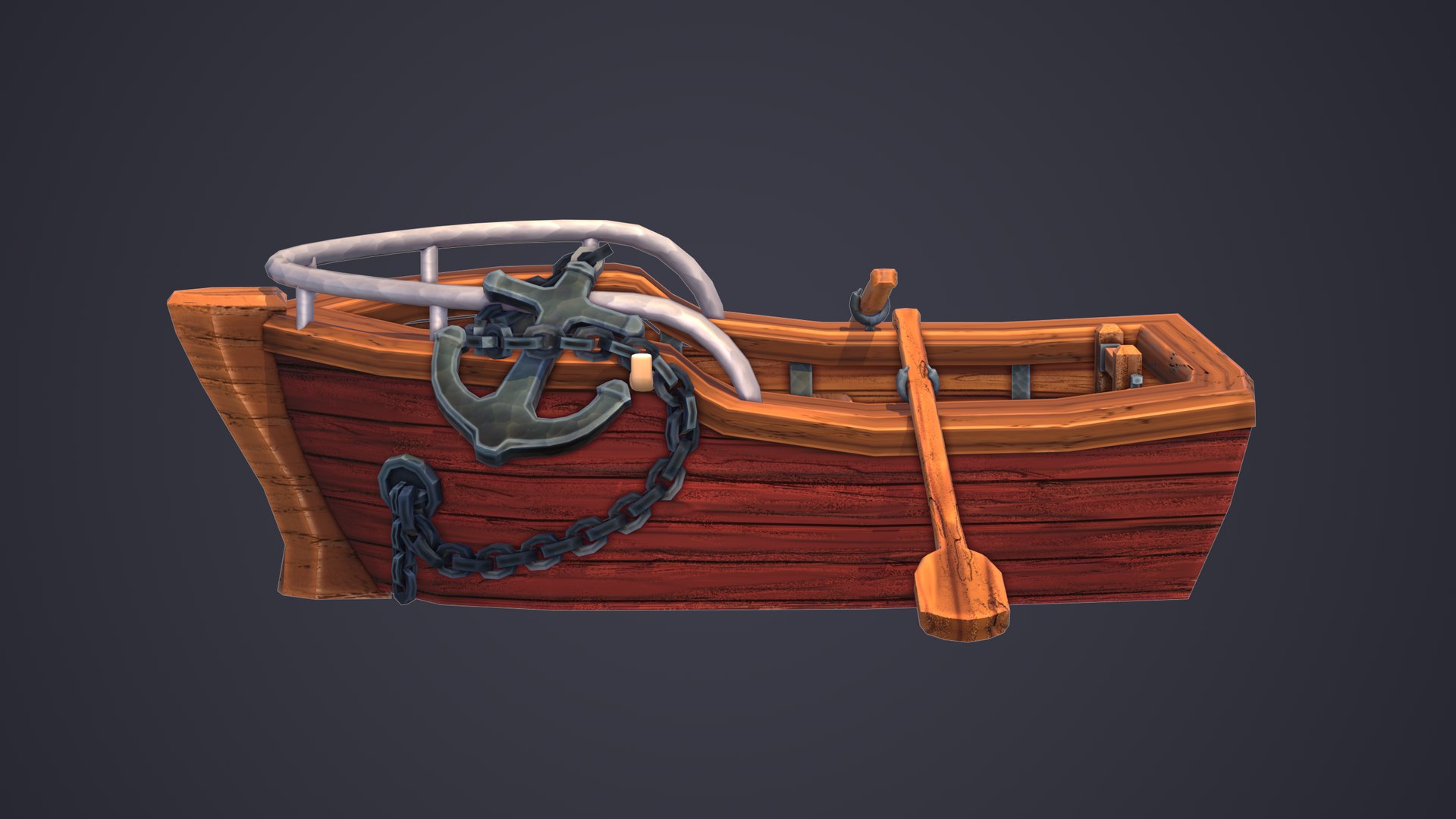 Stylized Boat - Game Ready Lowpoly Model 3D Model - TurboSquid 2178581