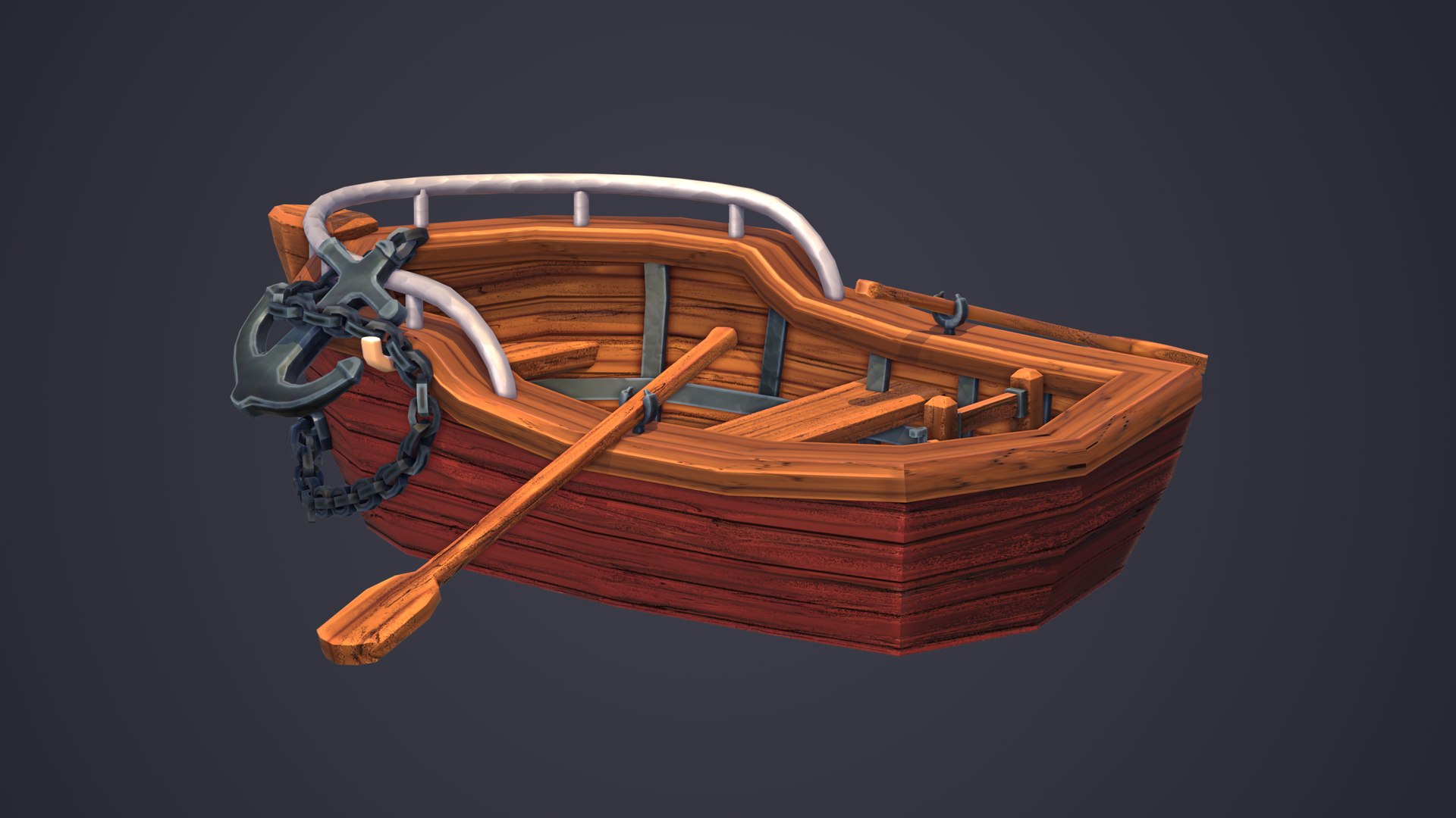 Stylized Boat - Game Ready Lowpoly Model 3D Model - TurboSquid 2178581