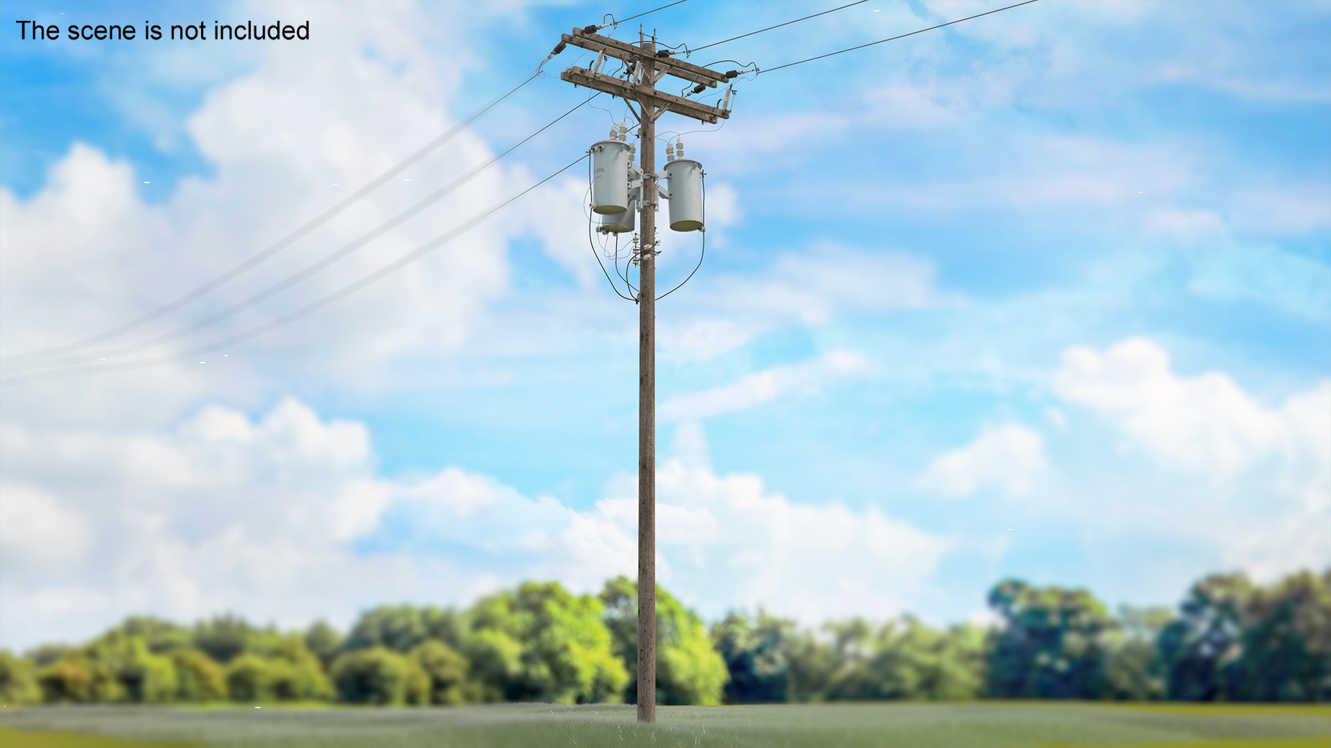 3D Utility Pole - TurboSquid 2142596