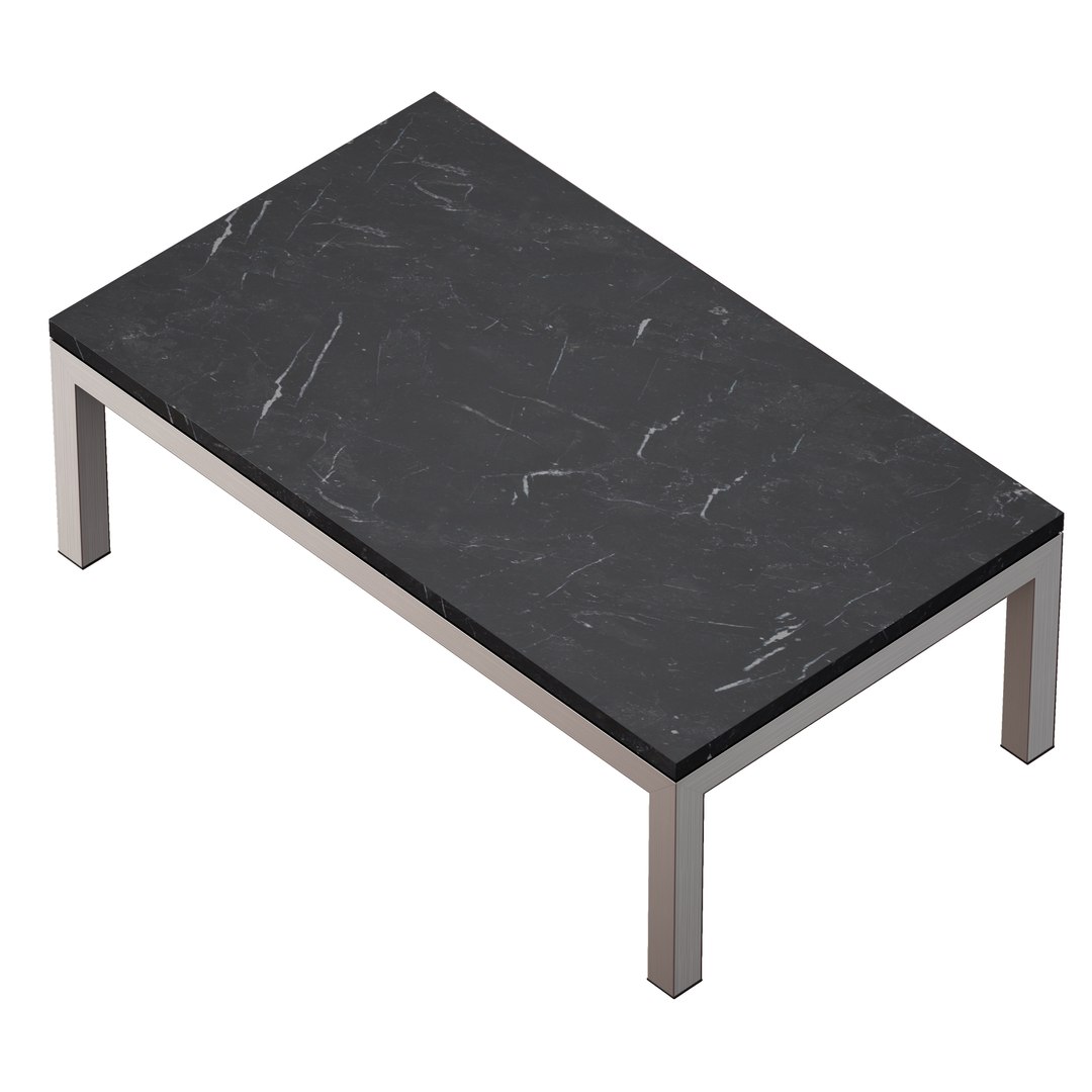Coffee table stainless steel 3D model - TurboSquid 1620920