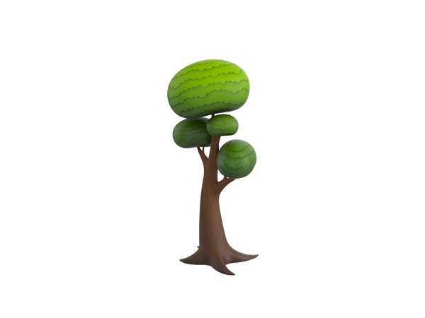 simple tree cartoon 3d max