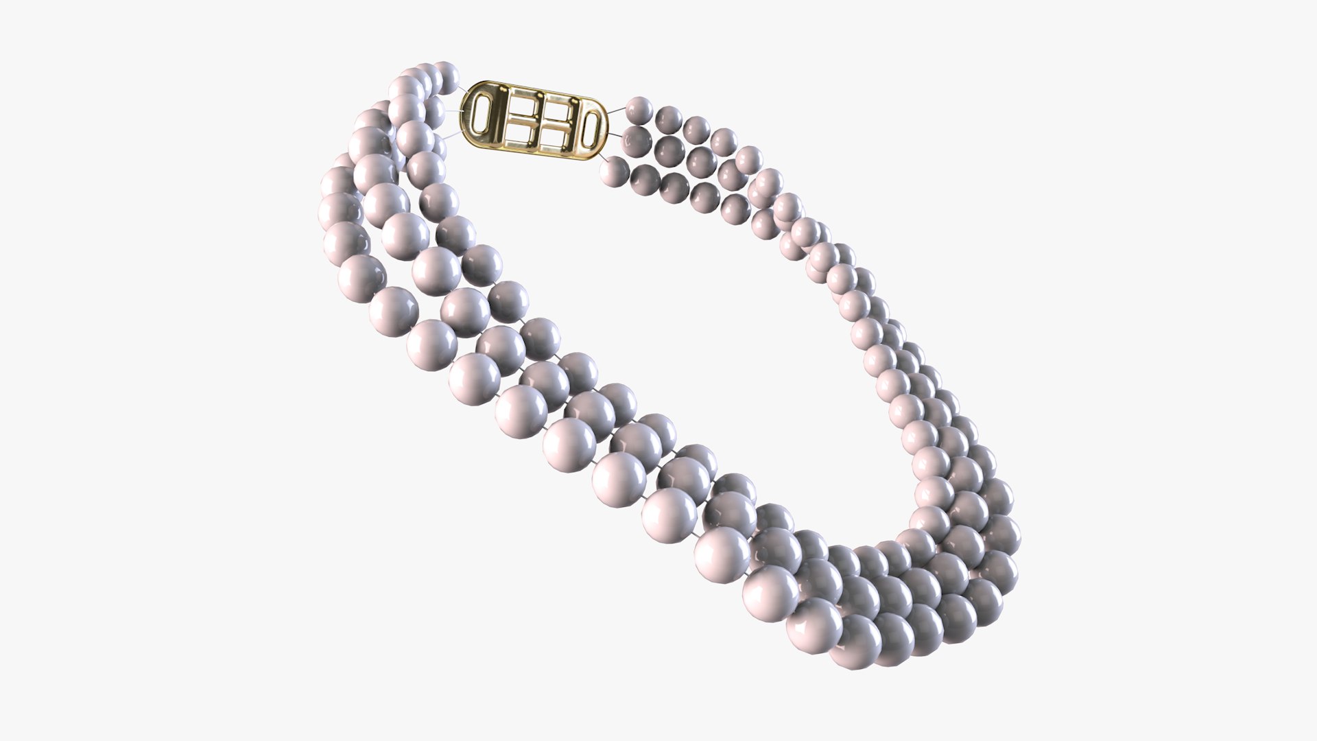 3D Queen Elizabeth II Pearl Necklace - TurboSquid 1956546