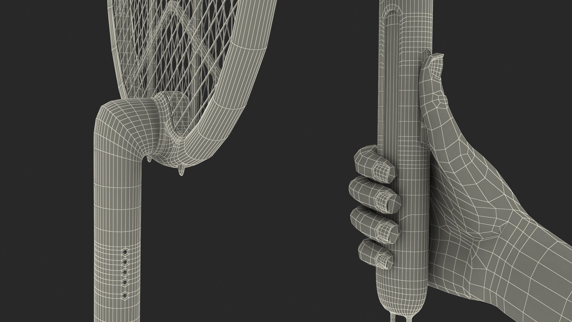 Foldable Electric Fly Swatter In Hand Model - TurboSquid 2384596