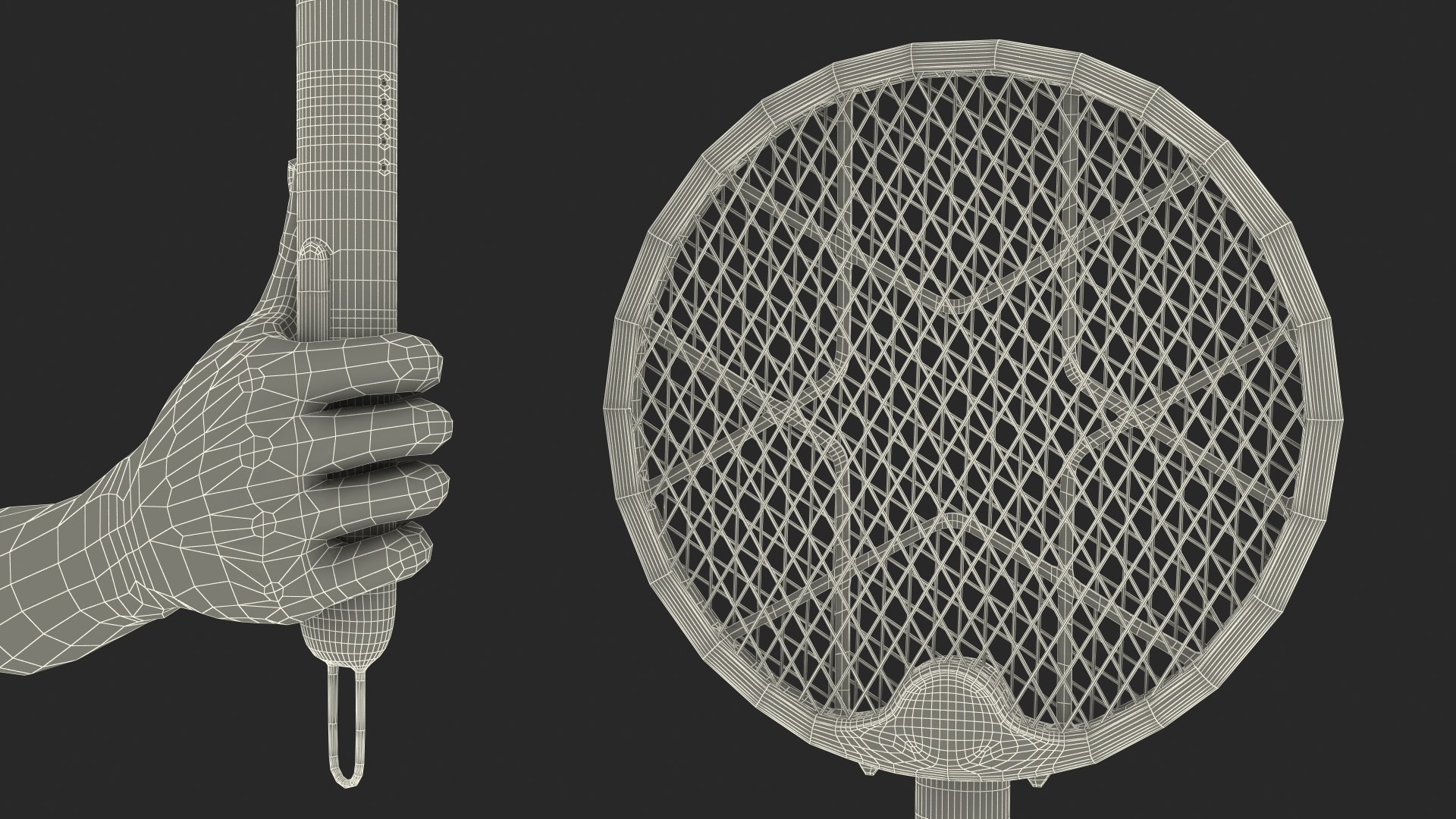 Foldable Electric Fly Swatter In Hand Model - TurboSquid 2384596