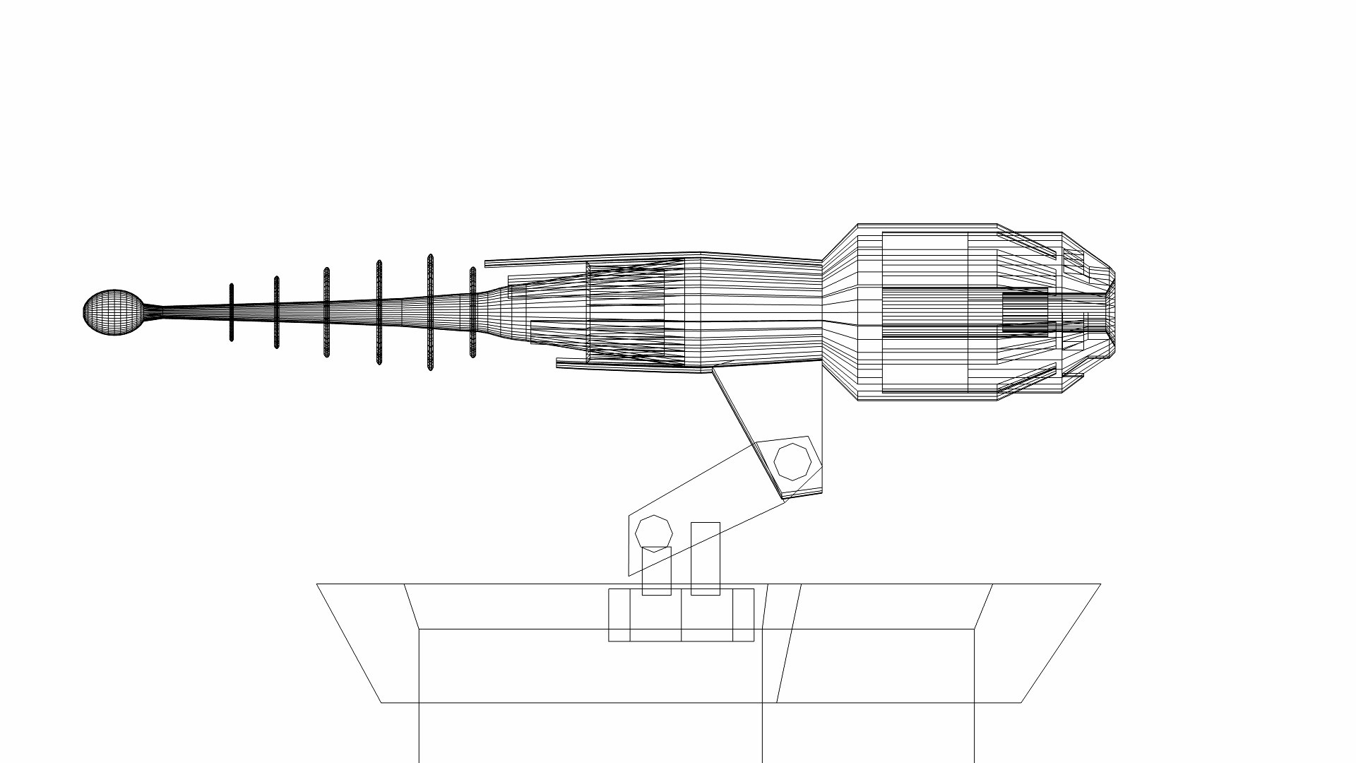3d Sci Fi Laser Turret Gun Model