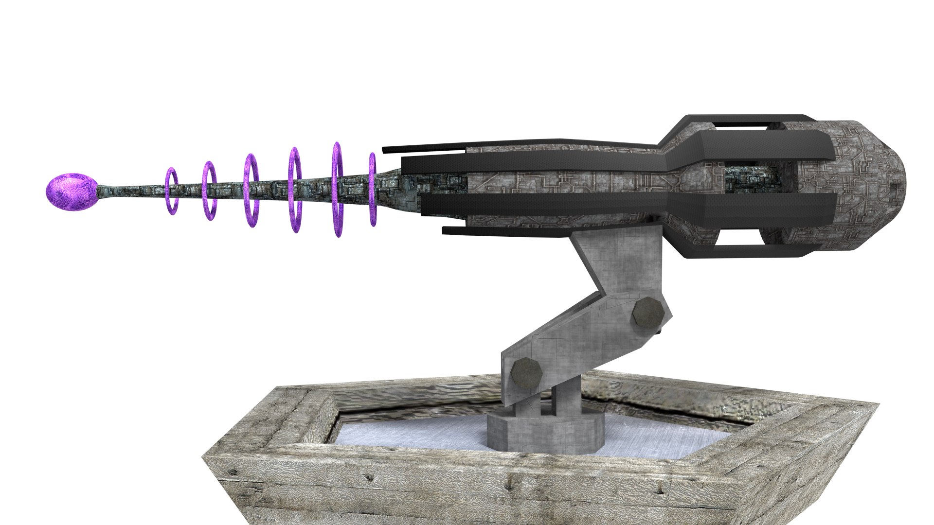 3d Sci Fi Laser Turret Gun Model