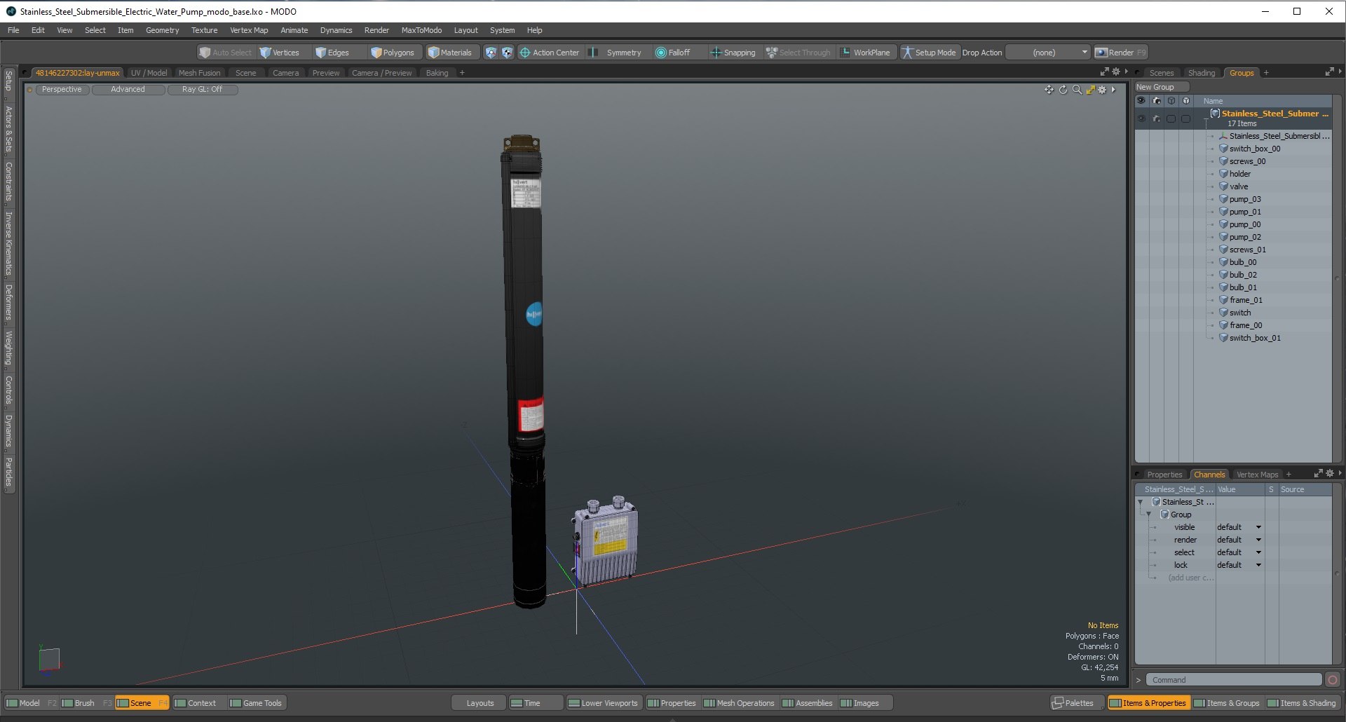 3D Stainless Steel Submersible Electric Water Pump Model - TurboSquid ...