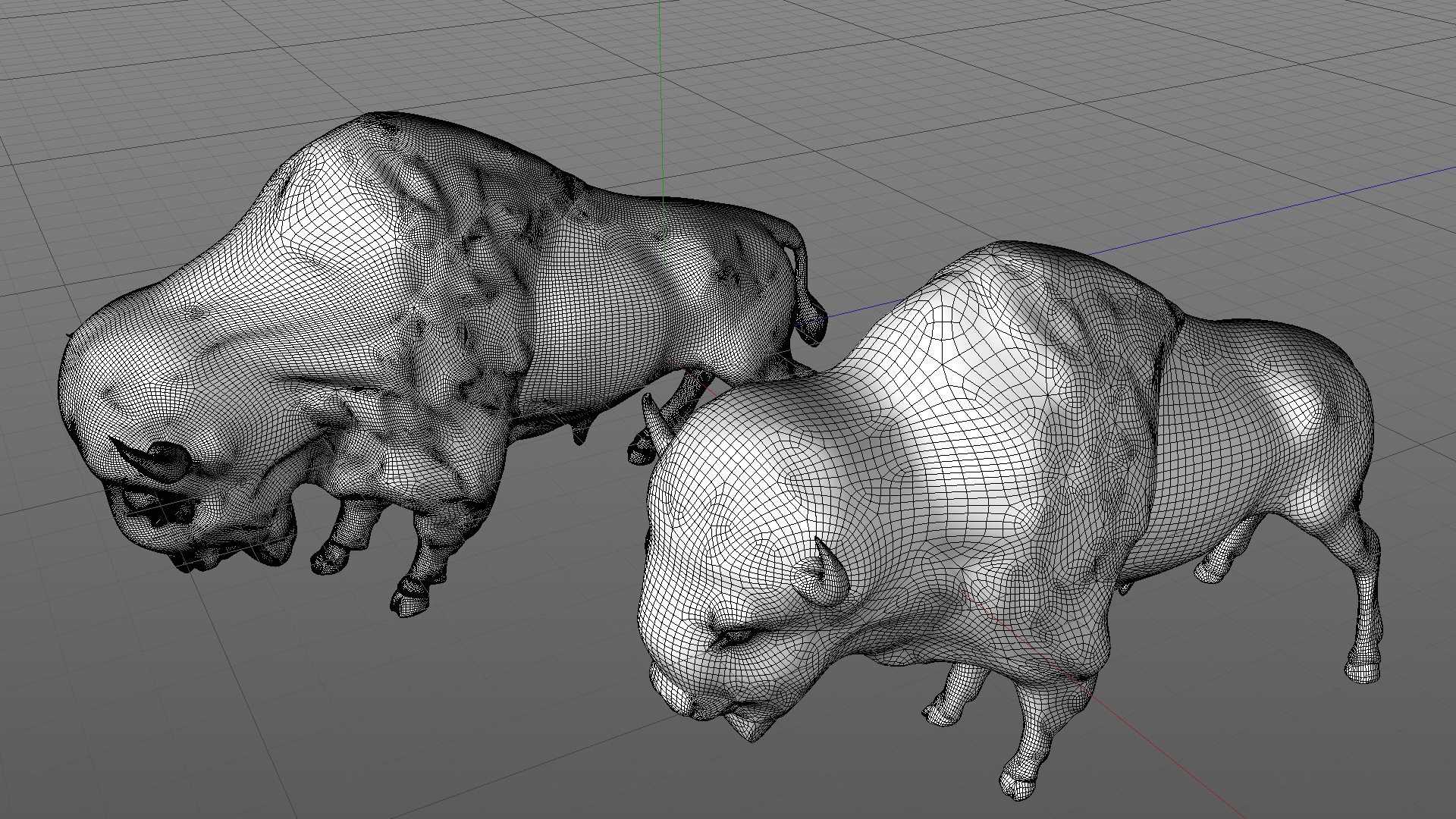 3D buffalo female male - TurboSquid 1677115