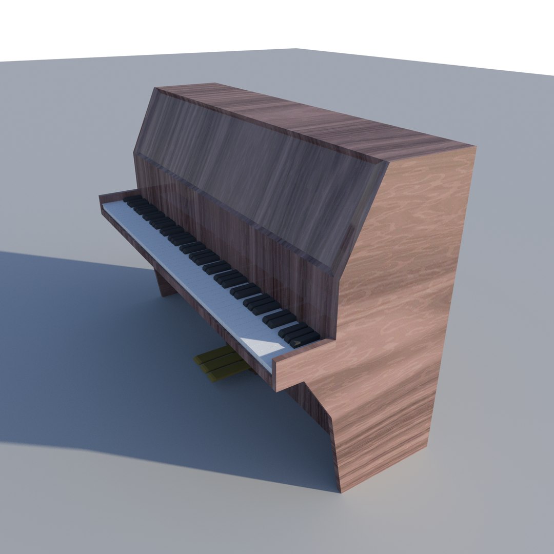 3D Wooden Upright Piano Model - TurboSquid 1361191
