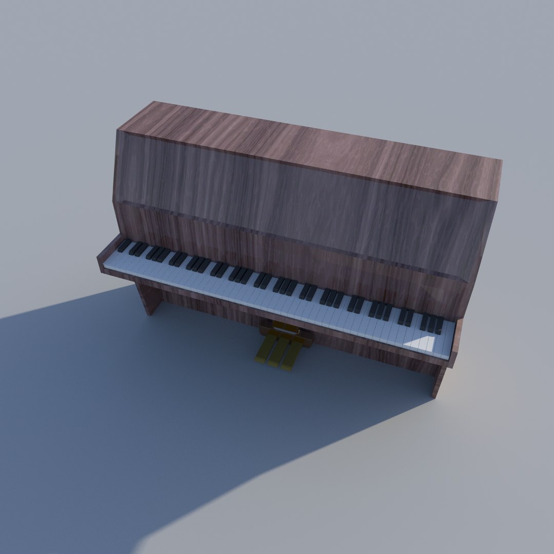 3D Wooden Upright Piano Model - TurboSquid 1361191