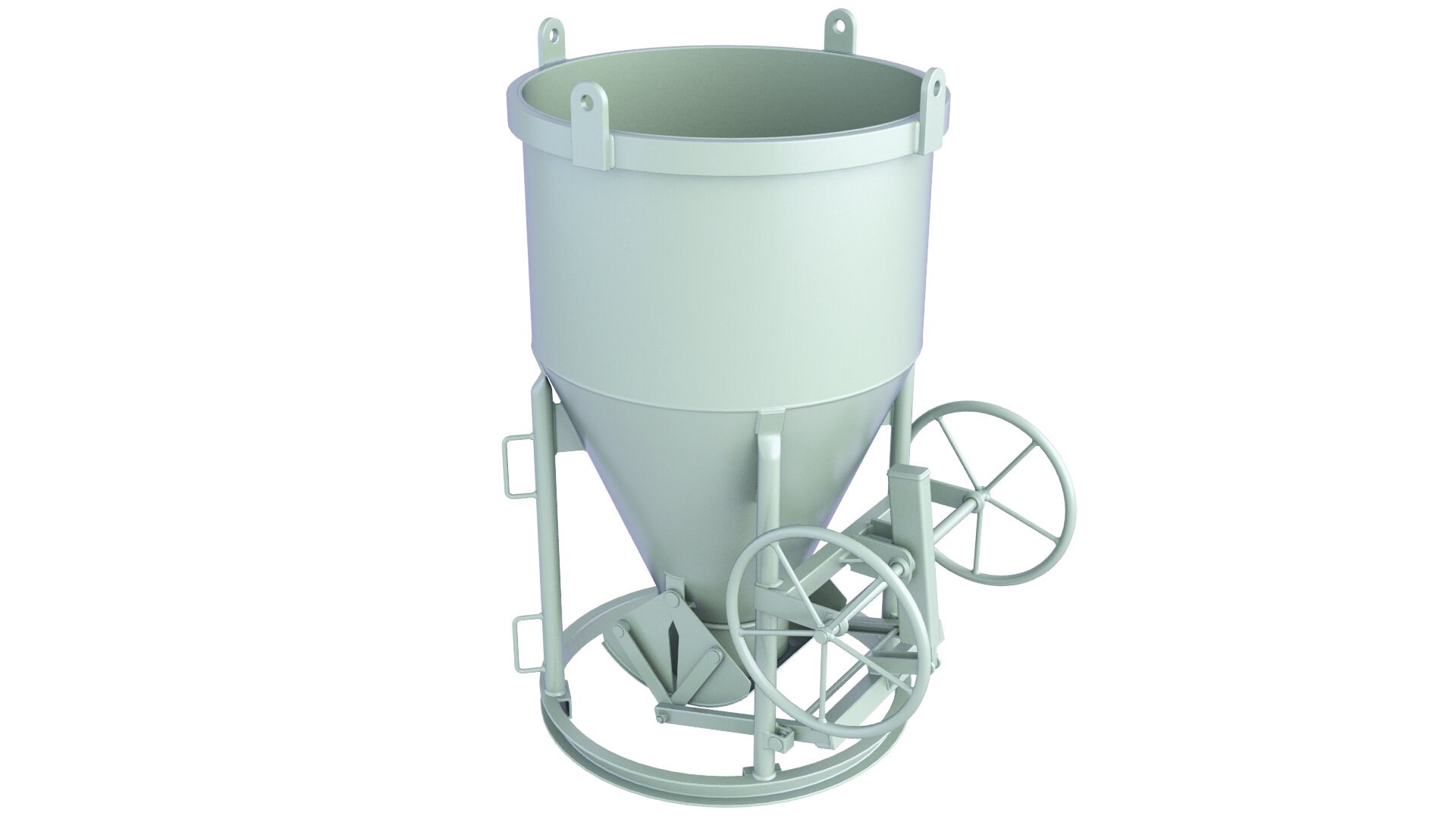 3D Model Industrial Concrete Bucket Hopper 1 - TurboSquid 1992885