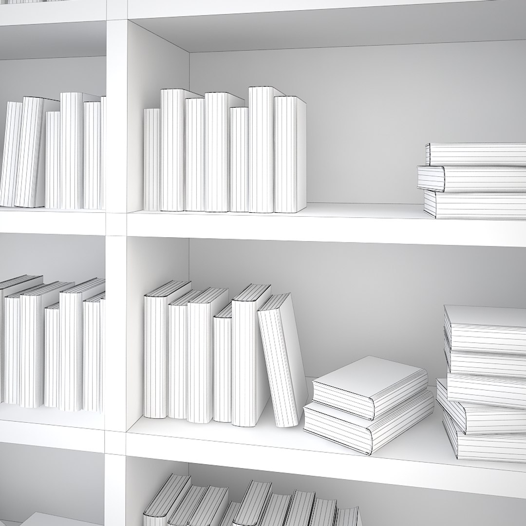 library books 3d model