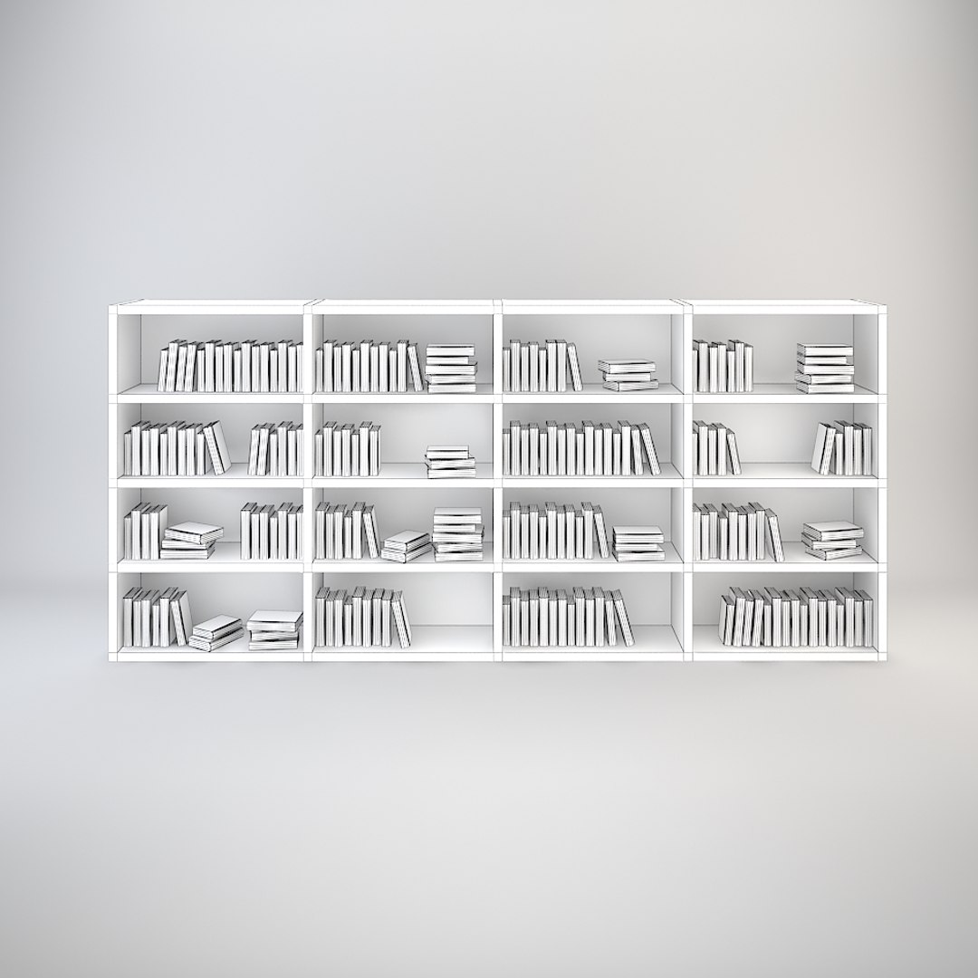 library books 3d model