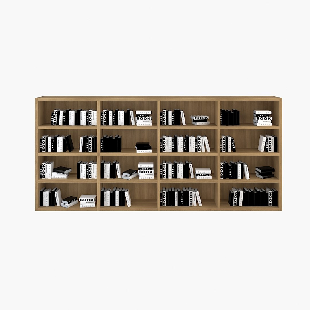 library books 3d model