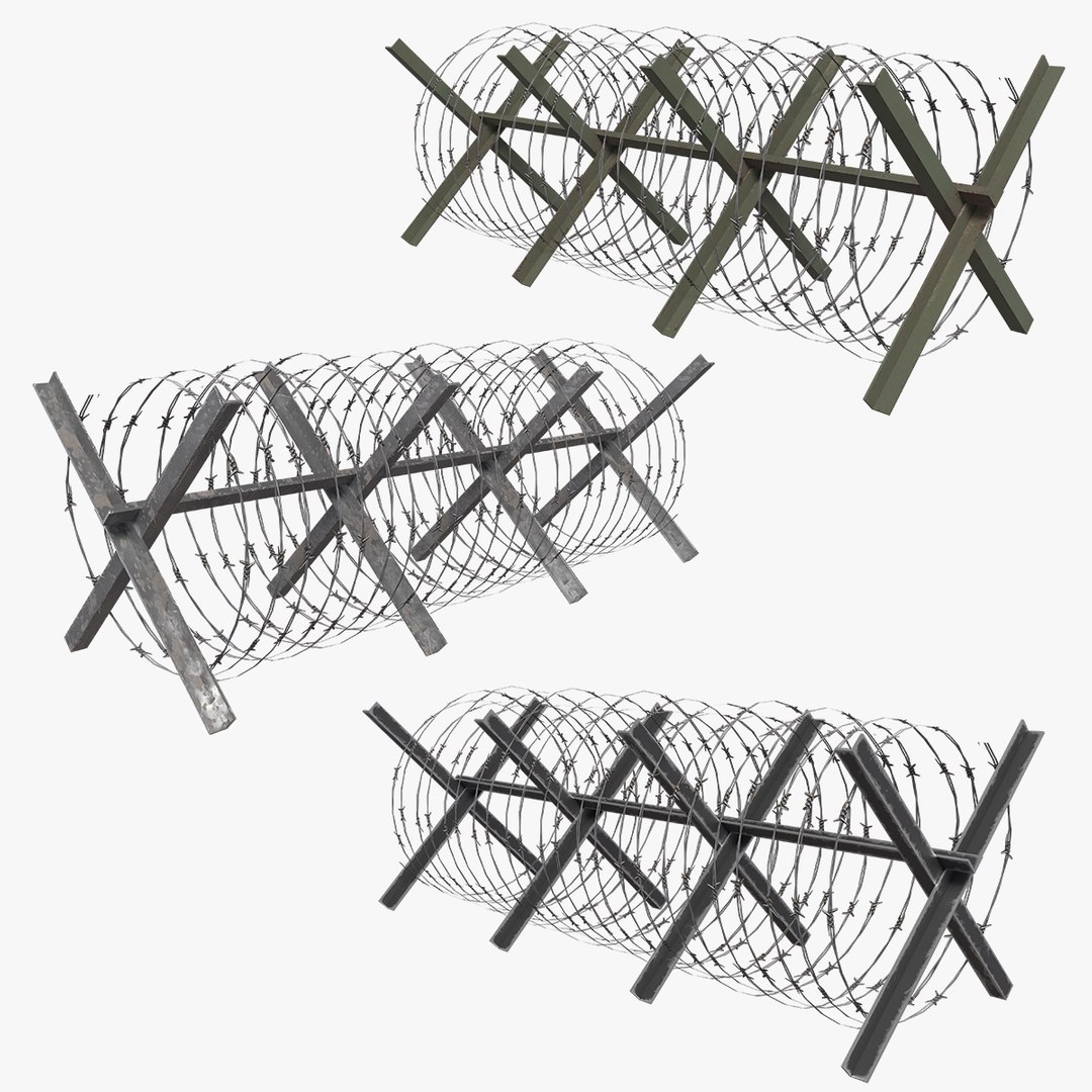 Barbed Wire Barricade 3D - TurboSquid 2397894