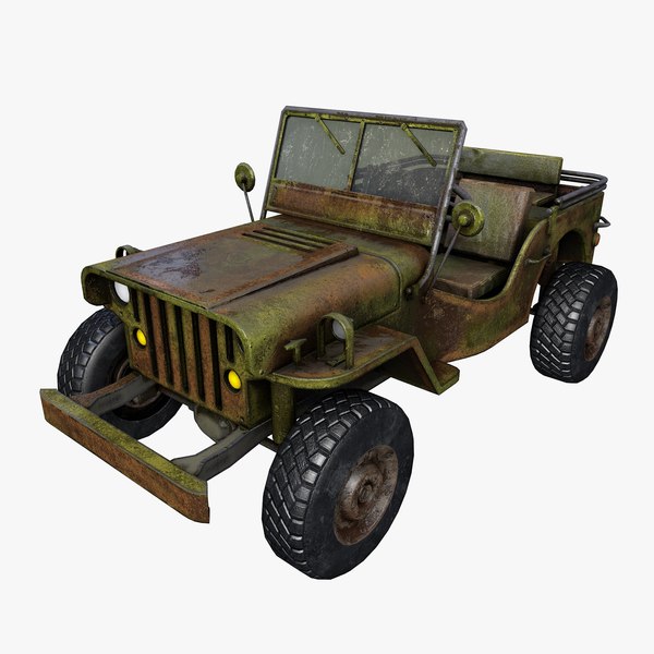 Rusty Military Jeep Us Army Game Ready3D模型 - TurboSquid 1907336