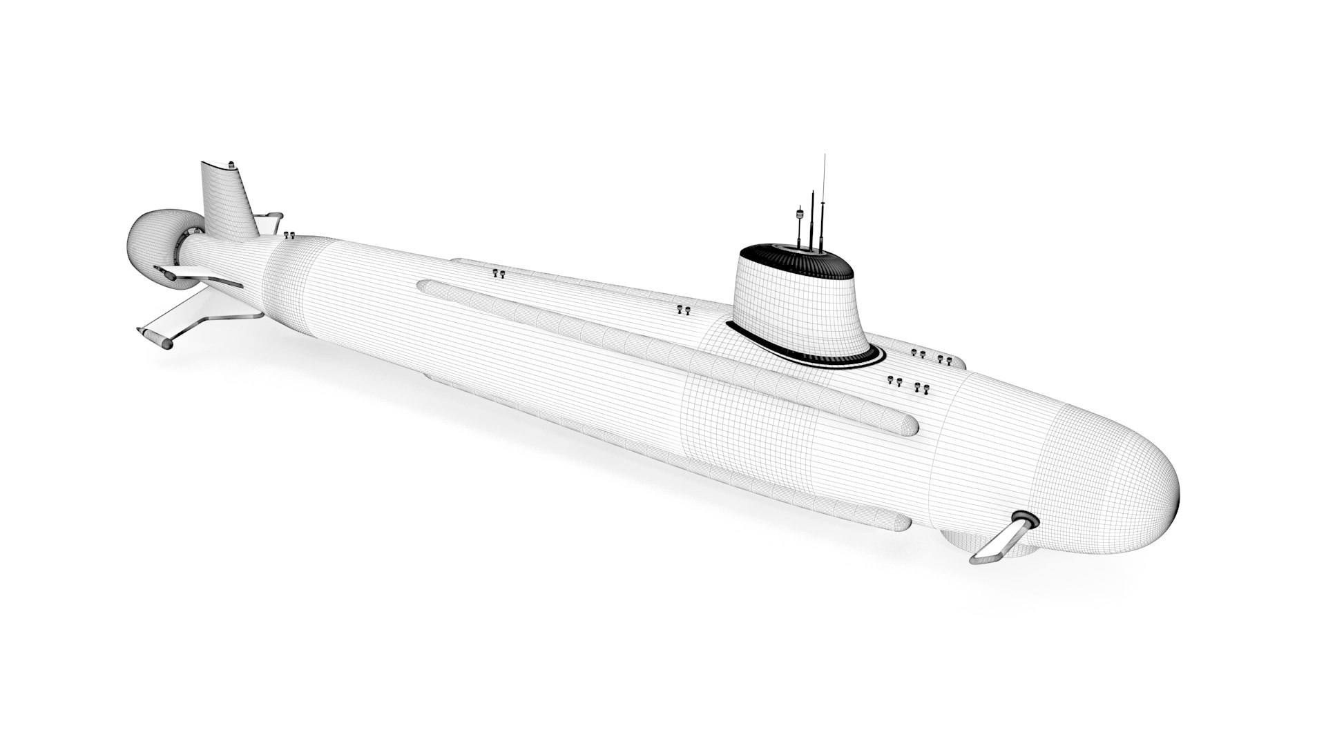 3D Attack Submarine Model - TurboSquid 2185142