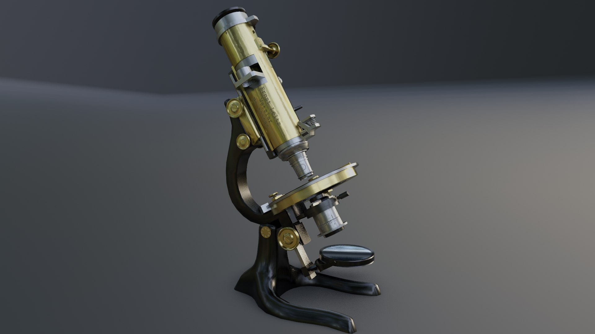 modelo 3d Ernst Leitz Wetzlar Microscope - TurboSquid 1984017