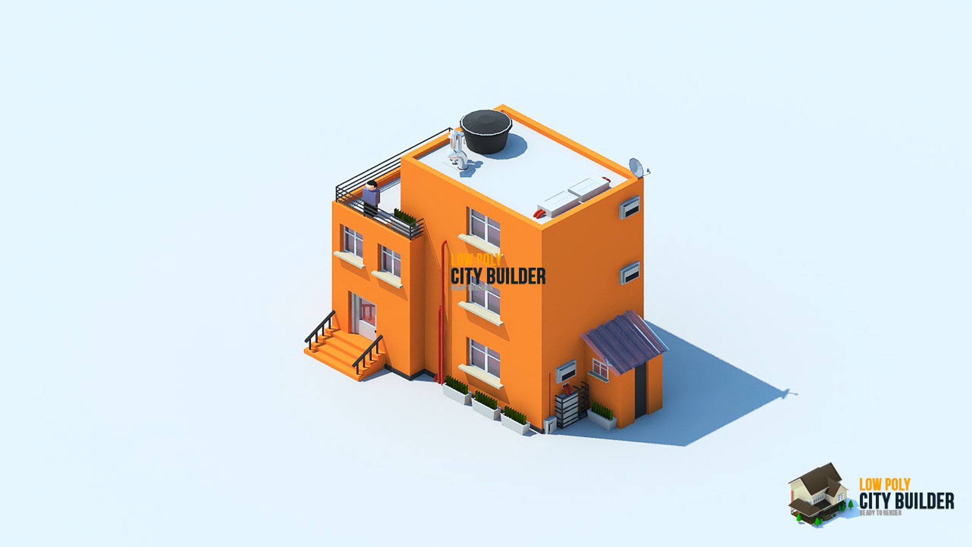 3d City Builder House Residential Model