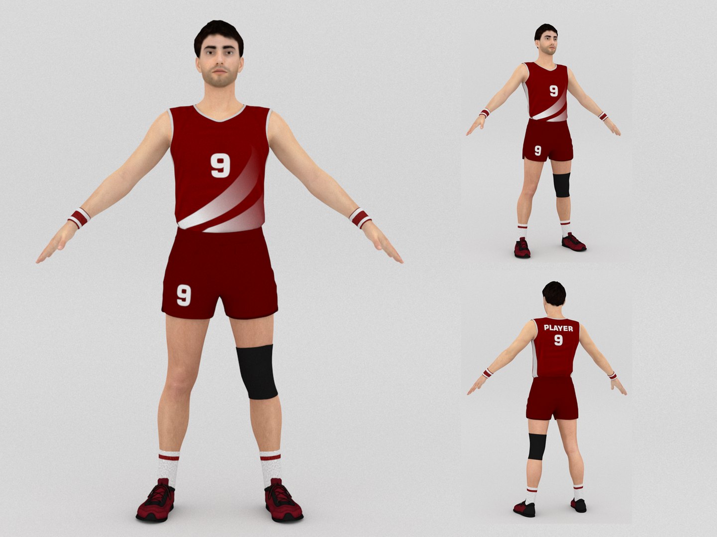 Volleyball Player 3D Model - TurboSquid 1764253