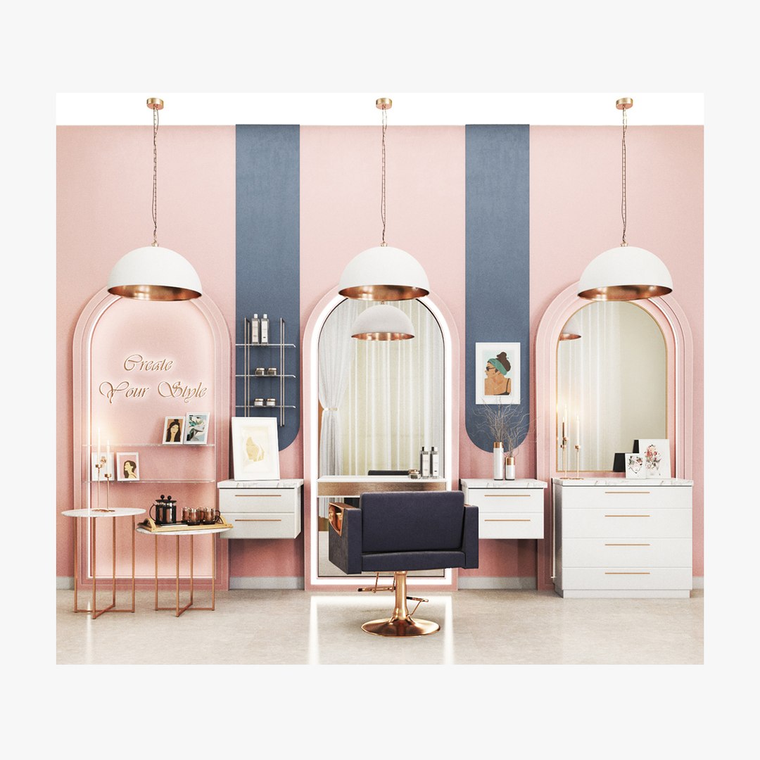 3D model Beauty salon barbershop - TurboSquid 2110712