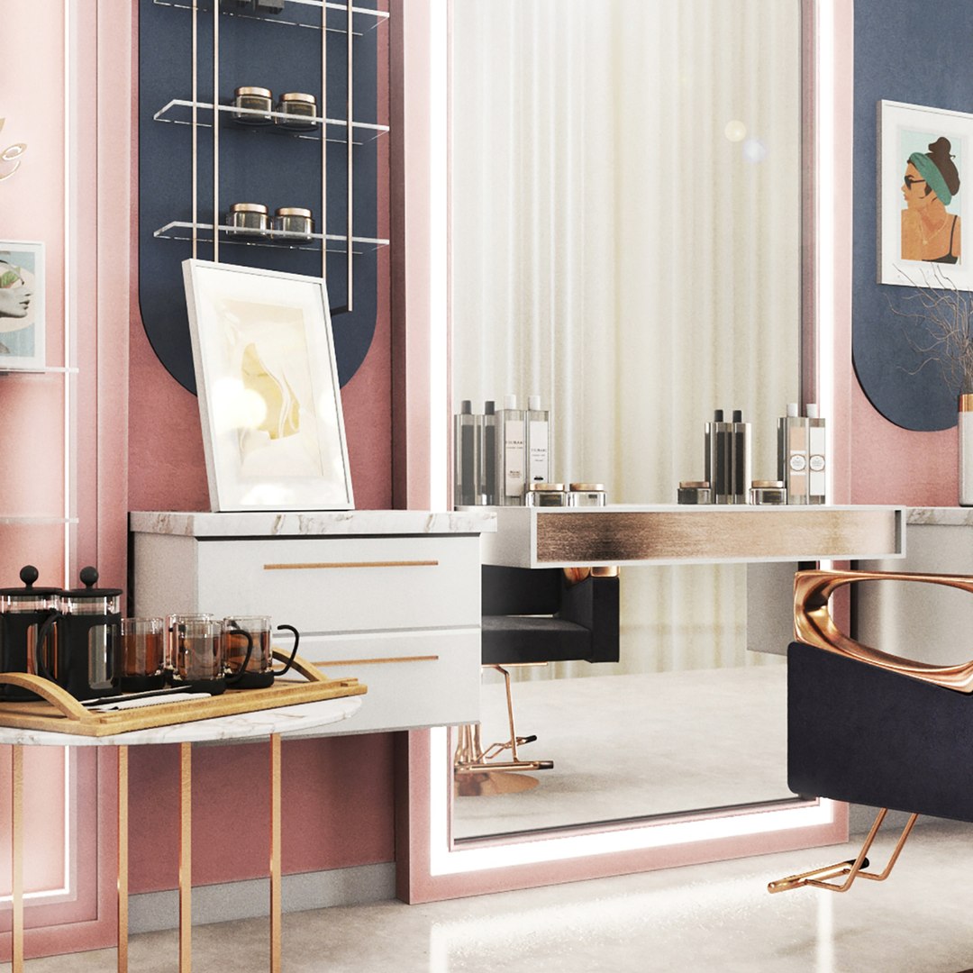 3D model Beauty salon barbershop - TurboSquid 2110712