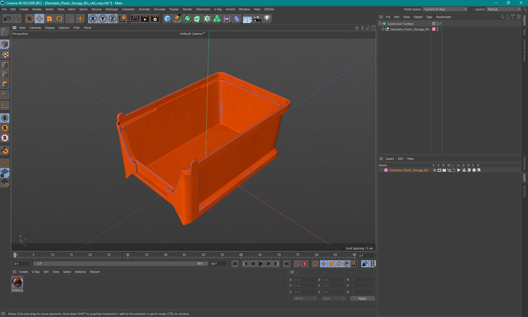 Stackable Plastic Storage Bin Model - TurboSquid 2374917