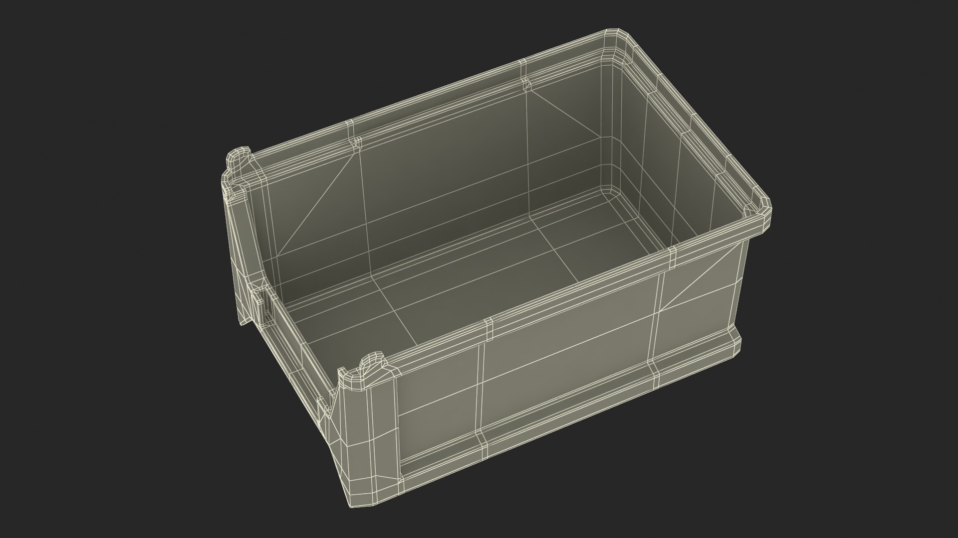Stackable Plastic Storage Bin Model - TurboSquid 2374917